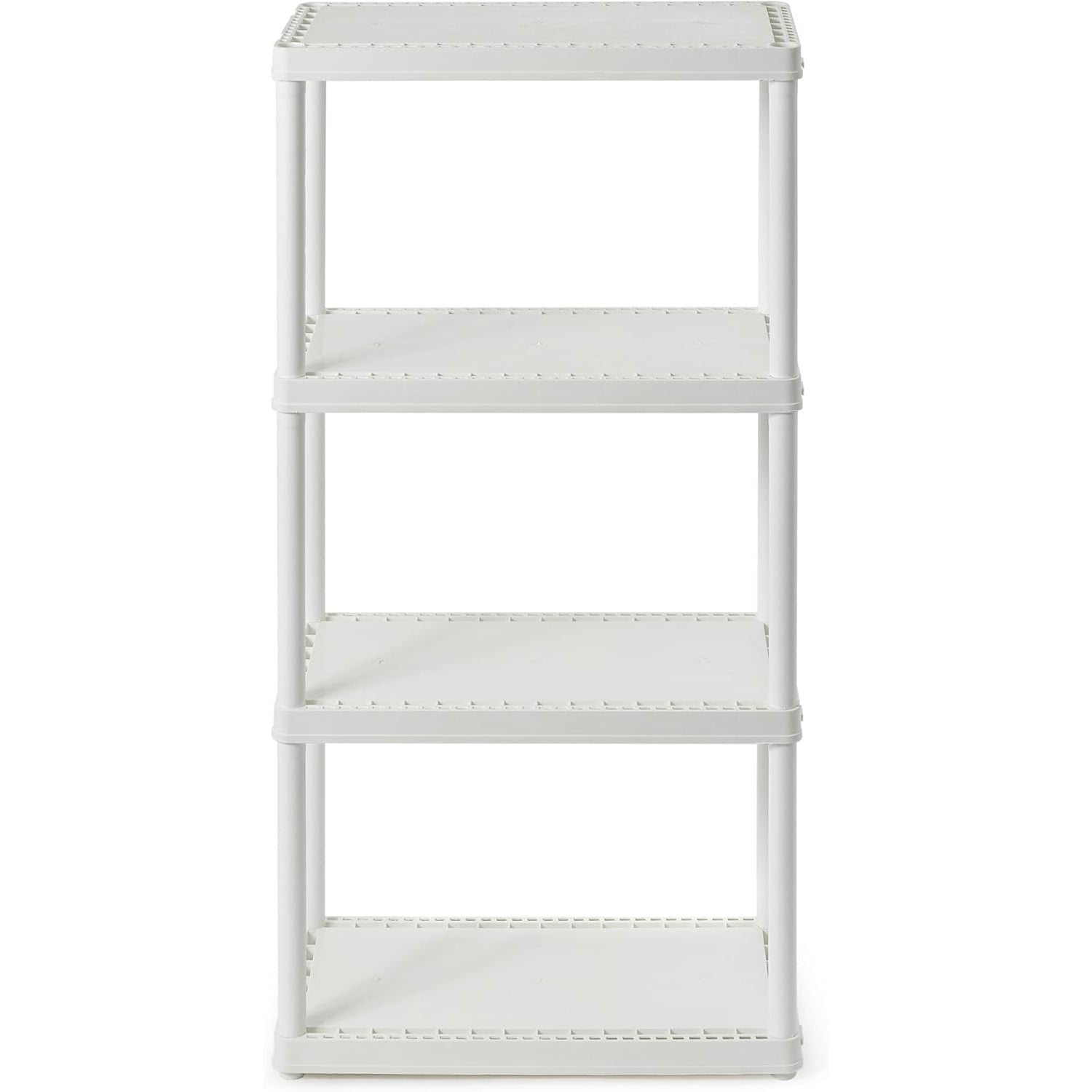 Gracious Living 4 Shelf Organizer Fixed Height Solid Light Duty Storage ...