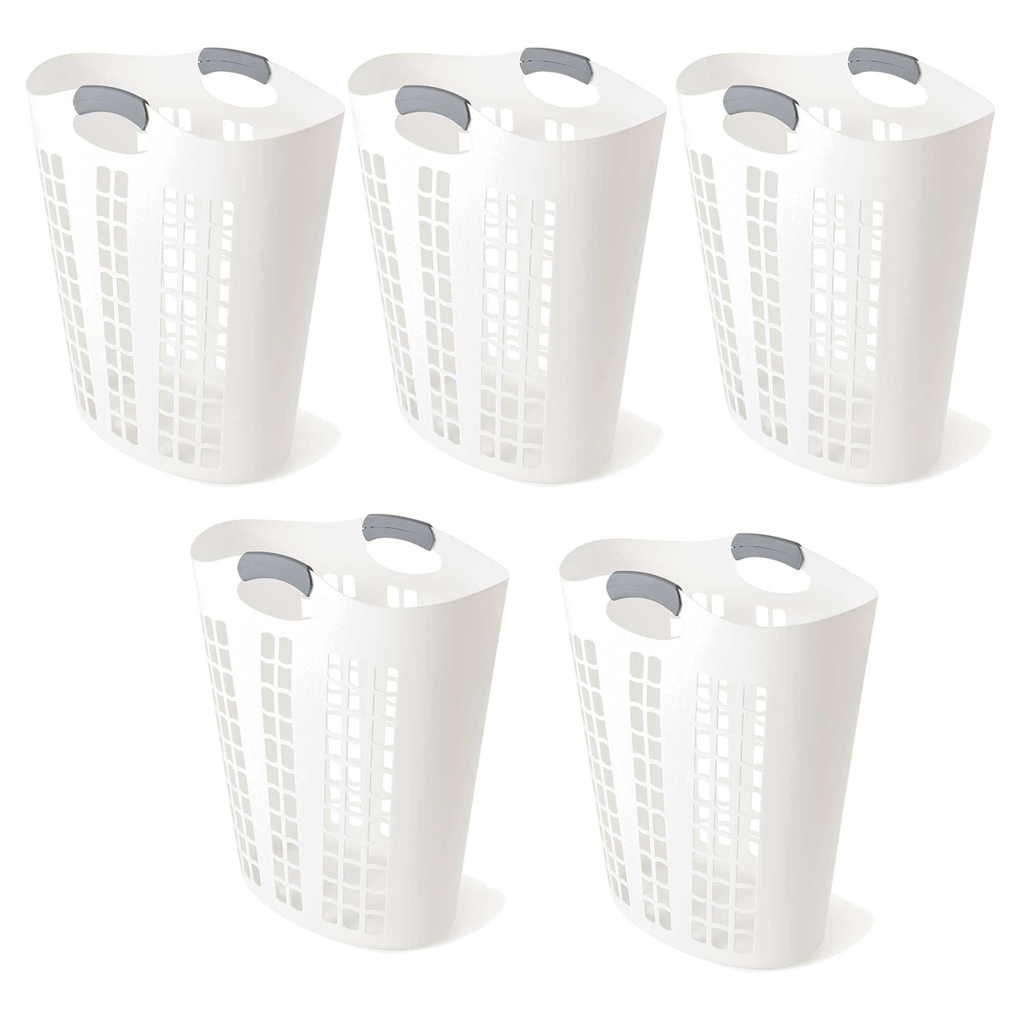 Gracious Living Easy Carry Flex Hamper, Ventilated Laundry Basket (5 ...