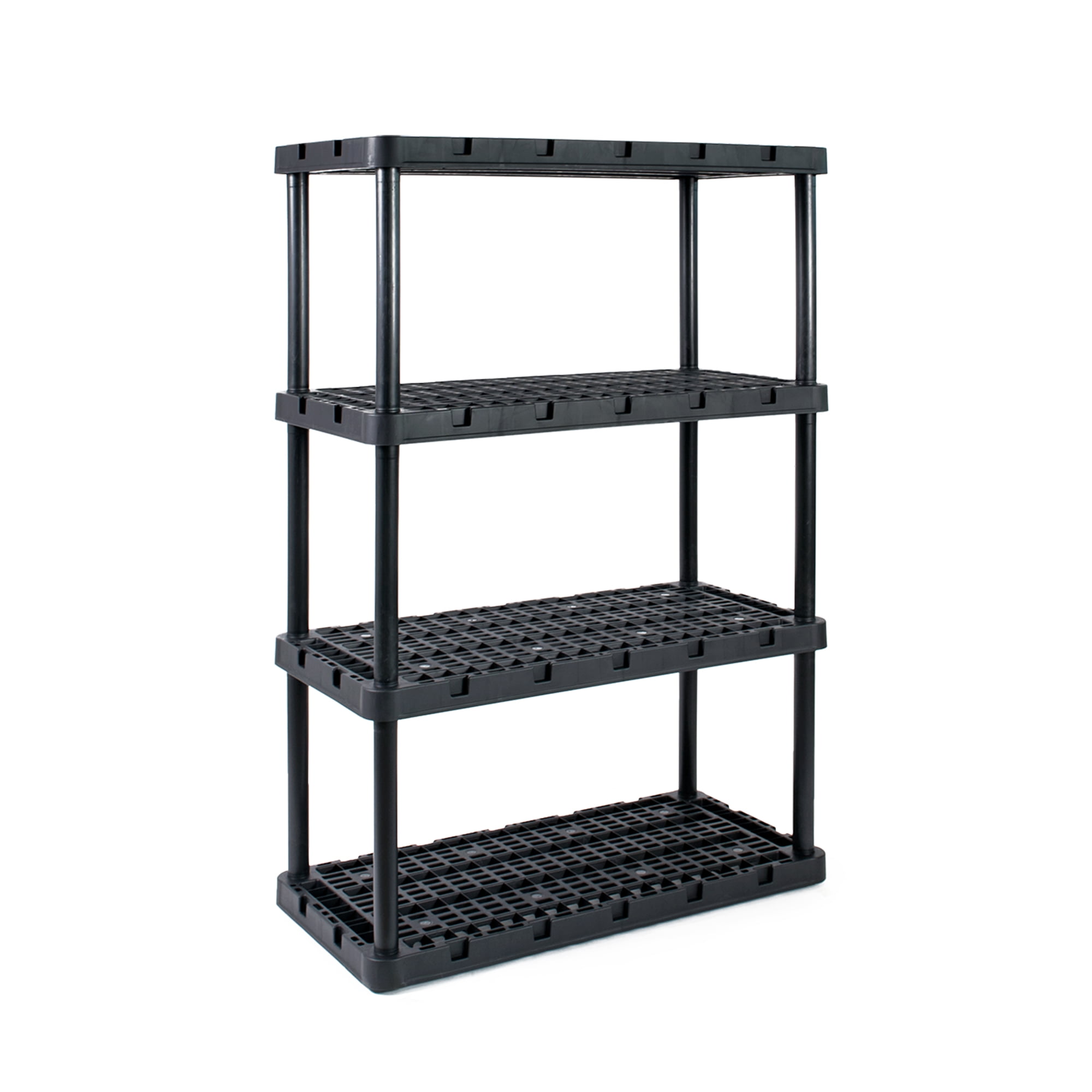 Gracious Living Knect-A-Shelf Heavy-Duty 4-Shelf Plastic Shelving Unit ...