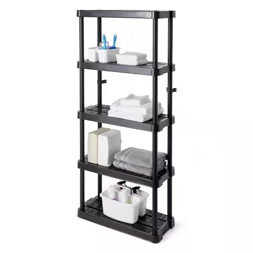Gracious Living Medium Duty Adjustable Ventilated Storage Shelving Unit, 5 Shelf - Walmart.com