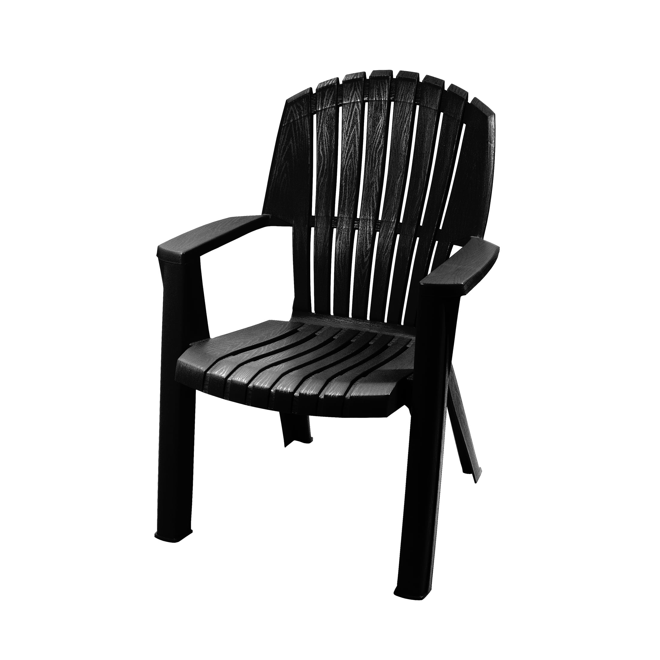 Gracious Living Outdoor Cape Cod Adirondack Chair Cool Black - Walmart.com