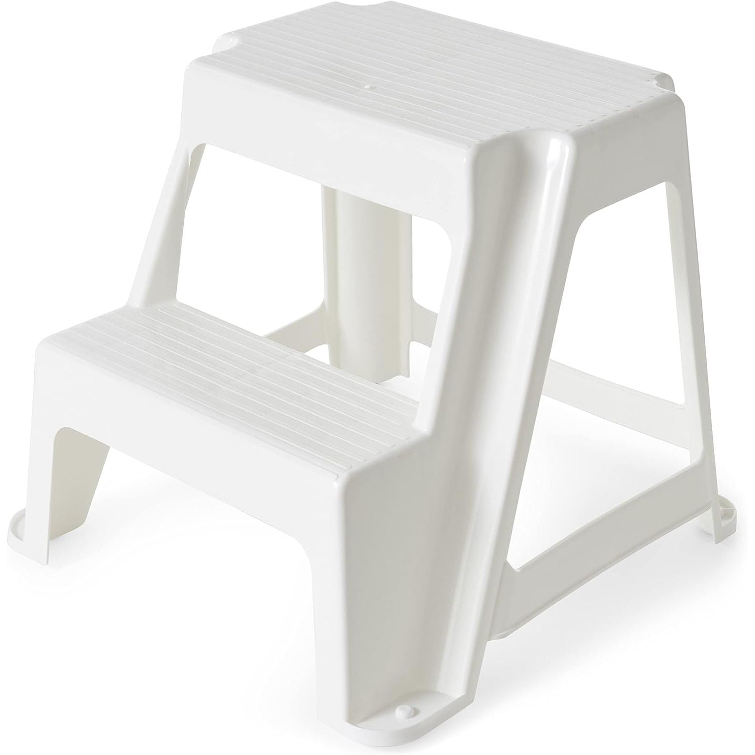 Gracious Living Plastic 2-Step Stool, Portable Step Stool, 16 Inches ...