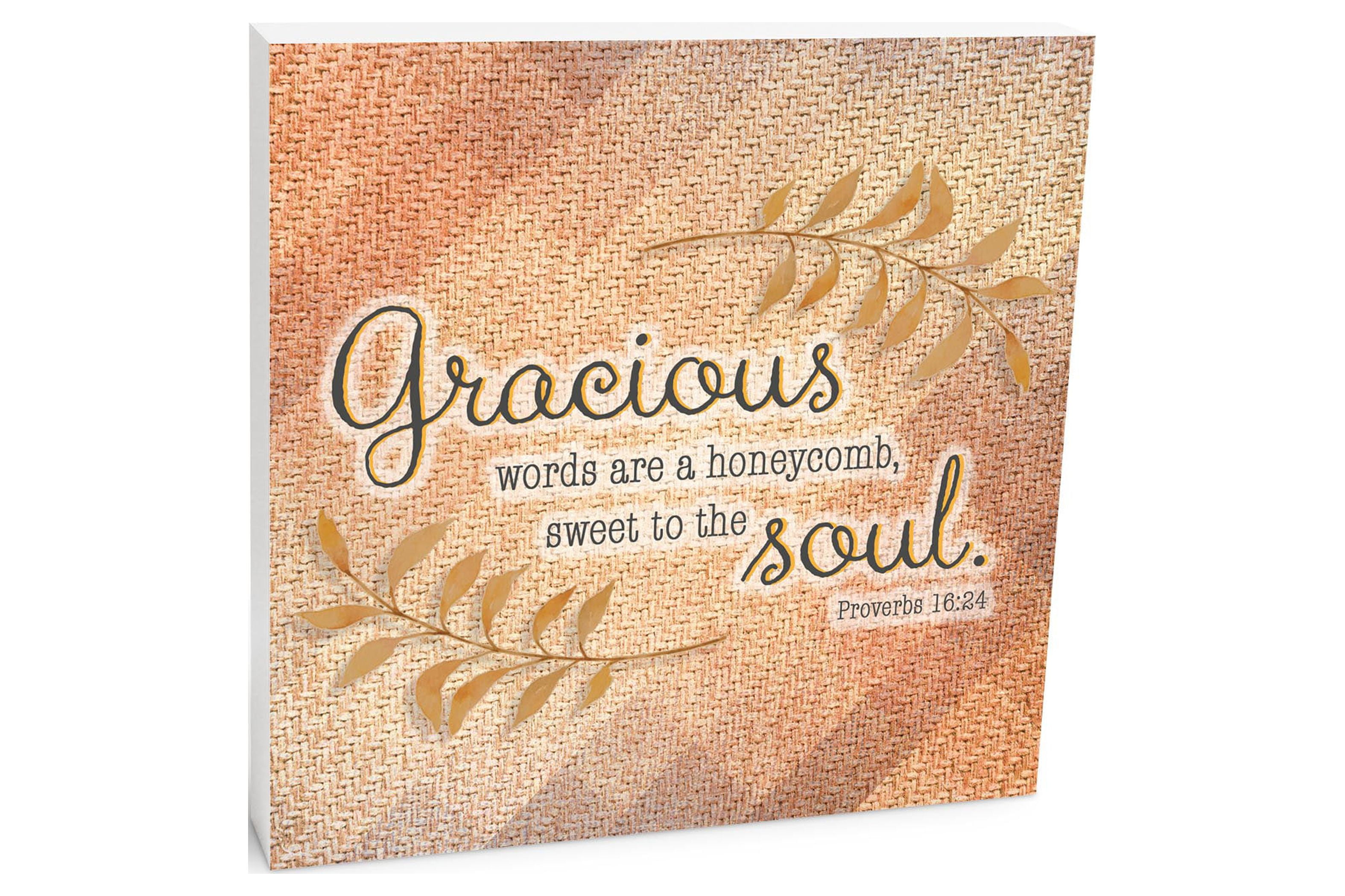 Gracious Words Sweet Soul Orange Cream 10 x 10 Wood Tabletop Sign ...