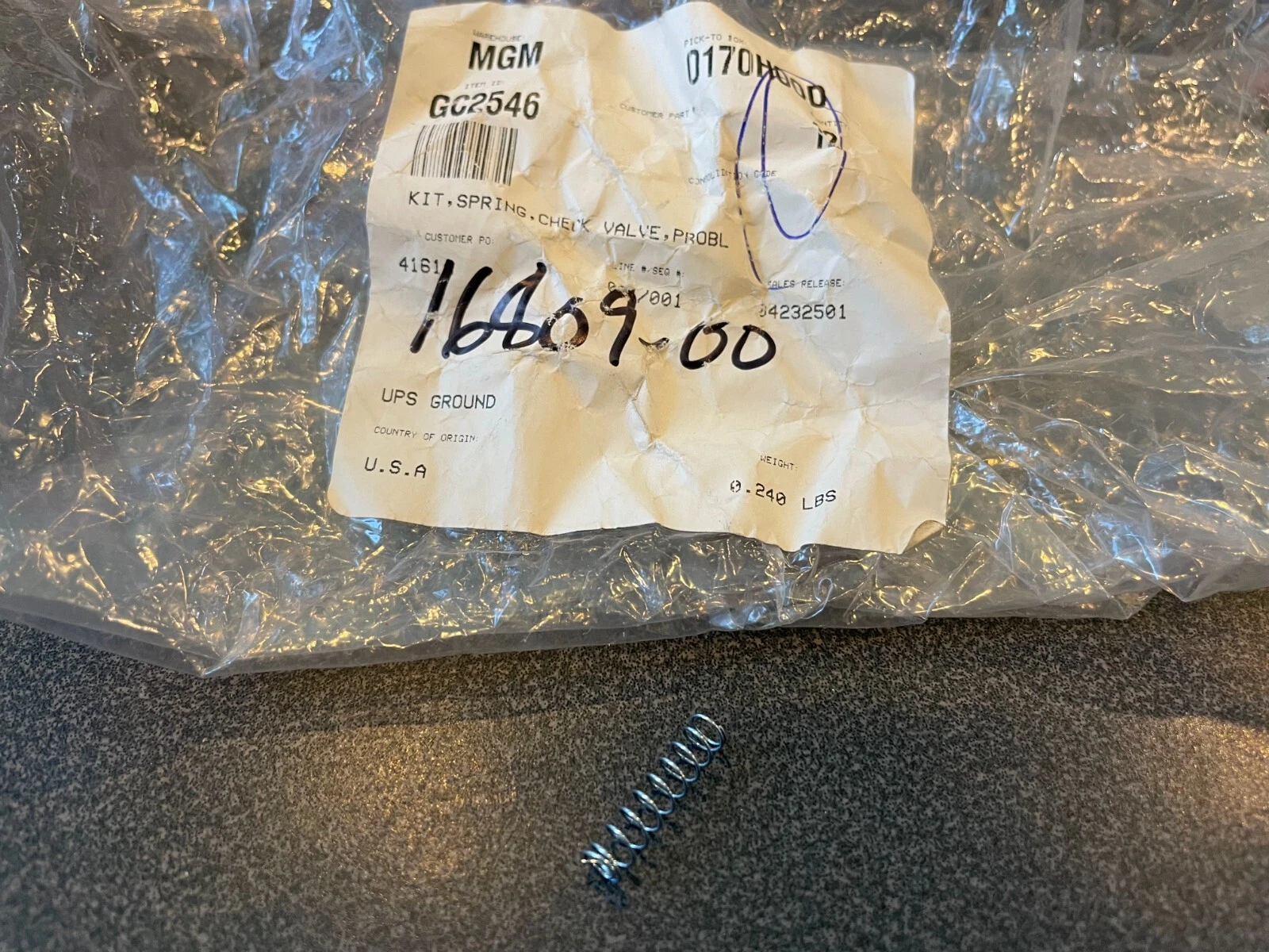 Graco/Glas-Craft Probler Spray Gun Check Ball Springs Gc2546/16809-00 ...