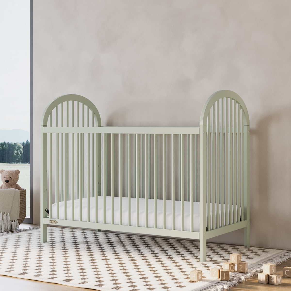 Graco Olivia 3-in-1 Convertible Baby Crib, Sage - Walmart.com