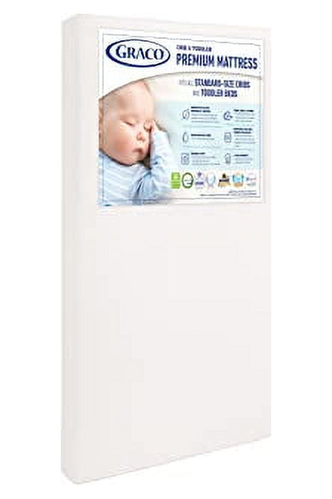 Graco Premium Baby Crib & Toddler Mattress with Dimensions, GREENGUARD ...
