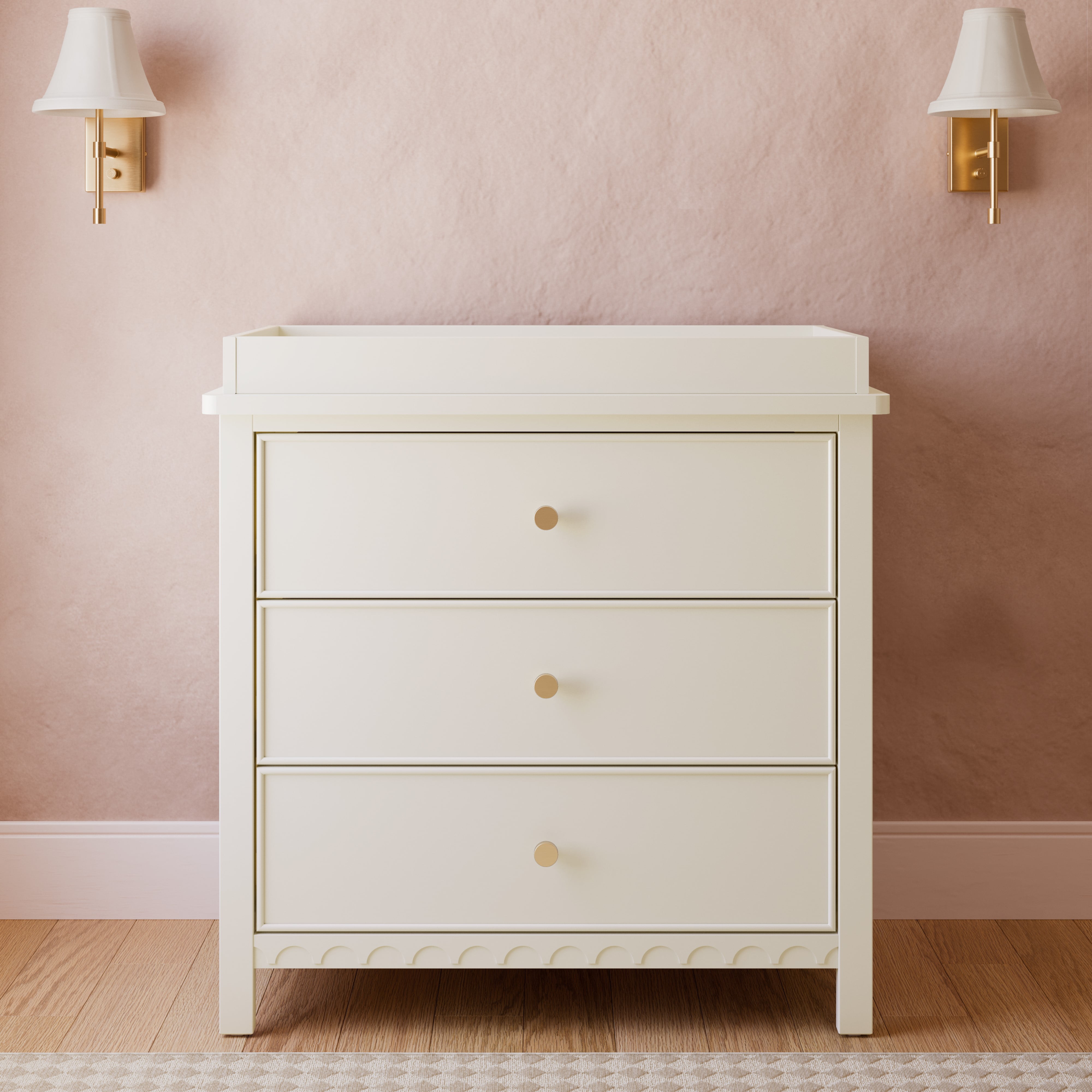 Graco Sasha 3 Drawer Dresser with Changing Topper, Frosted Oat ...