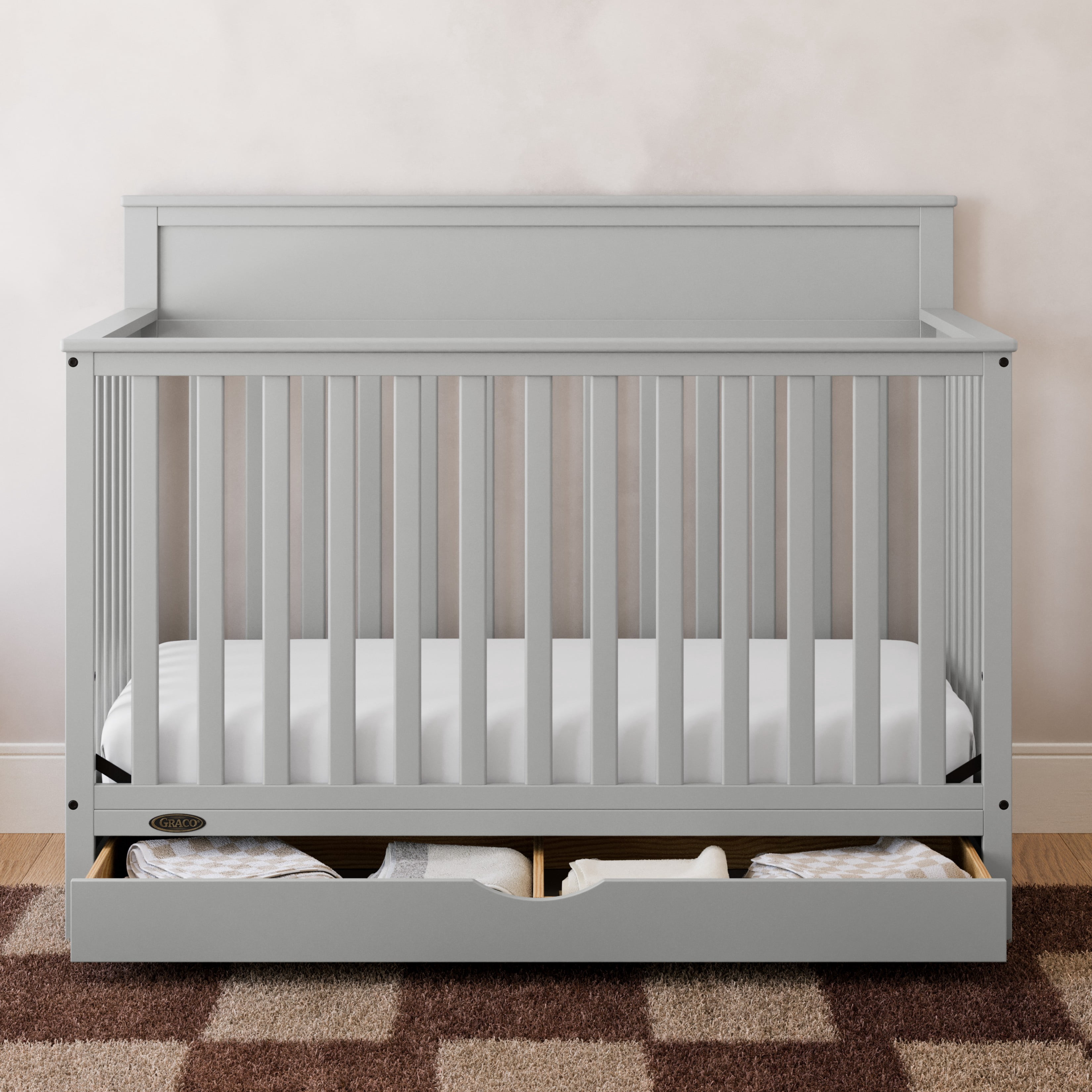 Graco Shiloh Convertible Baby Crib with Drawer, Pebble Gray - Walmart.com