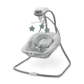Bright Starts Playful Paradise Portable Compact Baby Swing with Toys ...