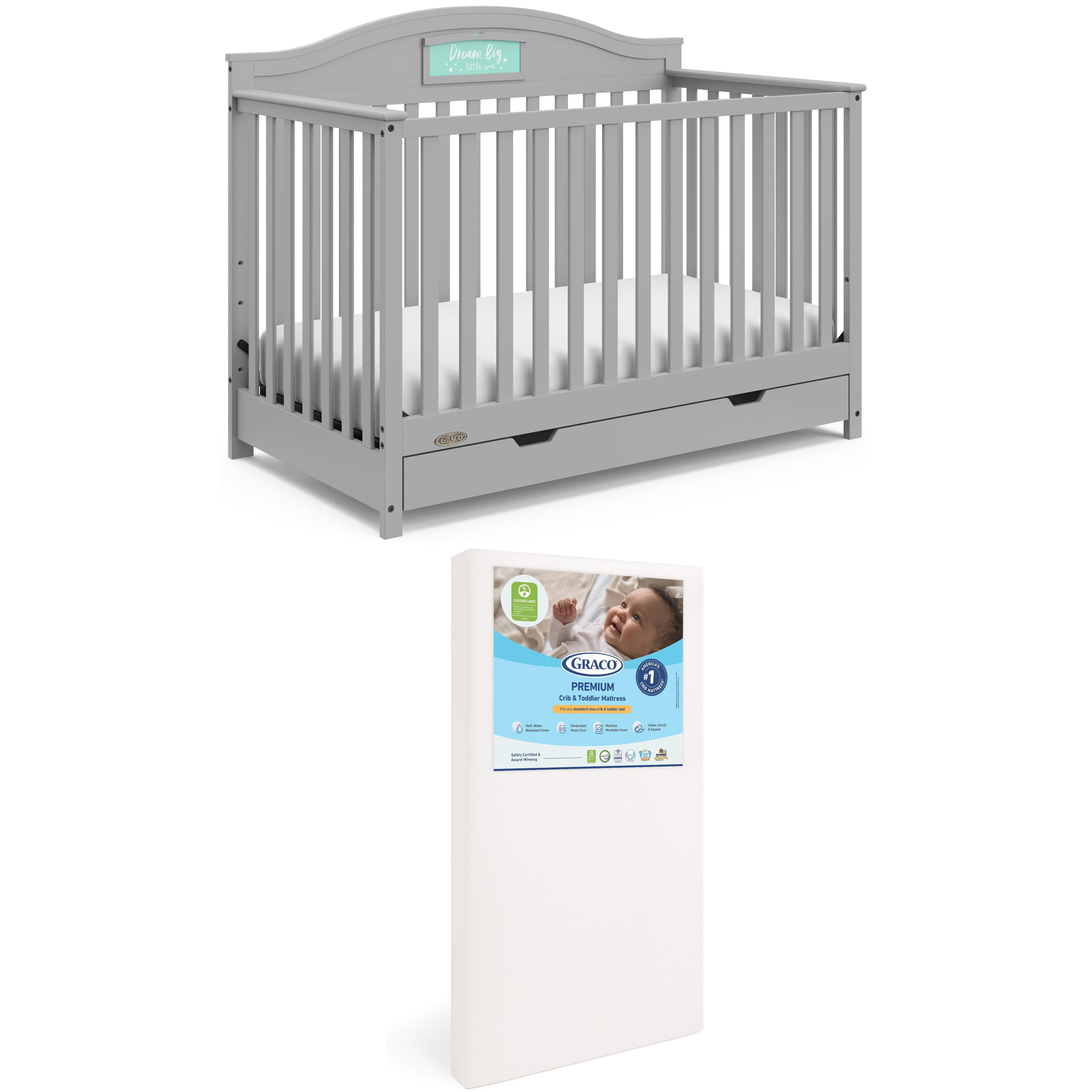Graco Story Customizable 5-in-1 Convertible Crib with Drawer and ...