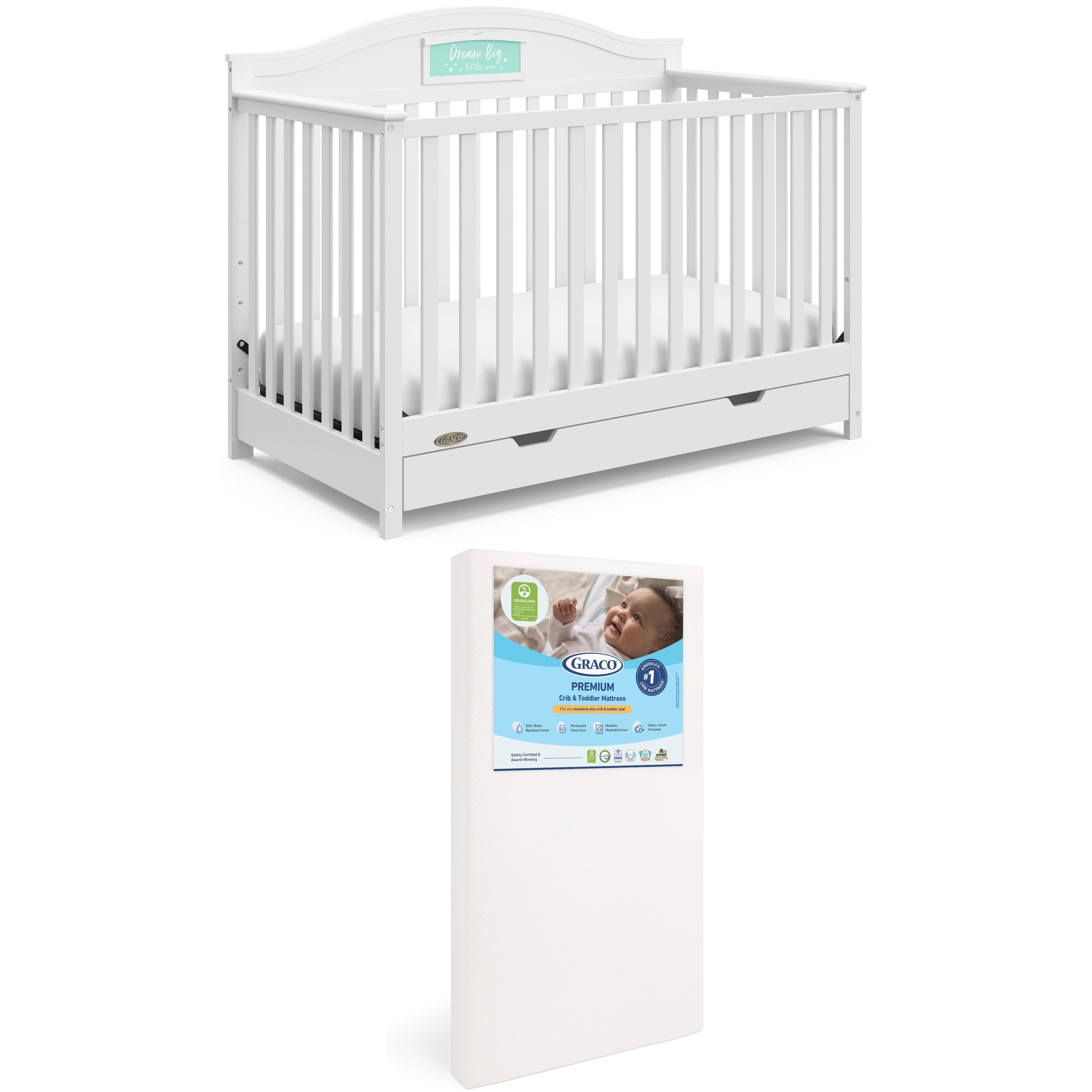 Graco Story Customizable 5-in-1 Convertible Crib with Drawer and ...