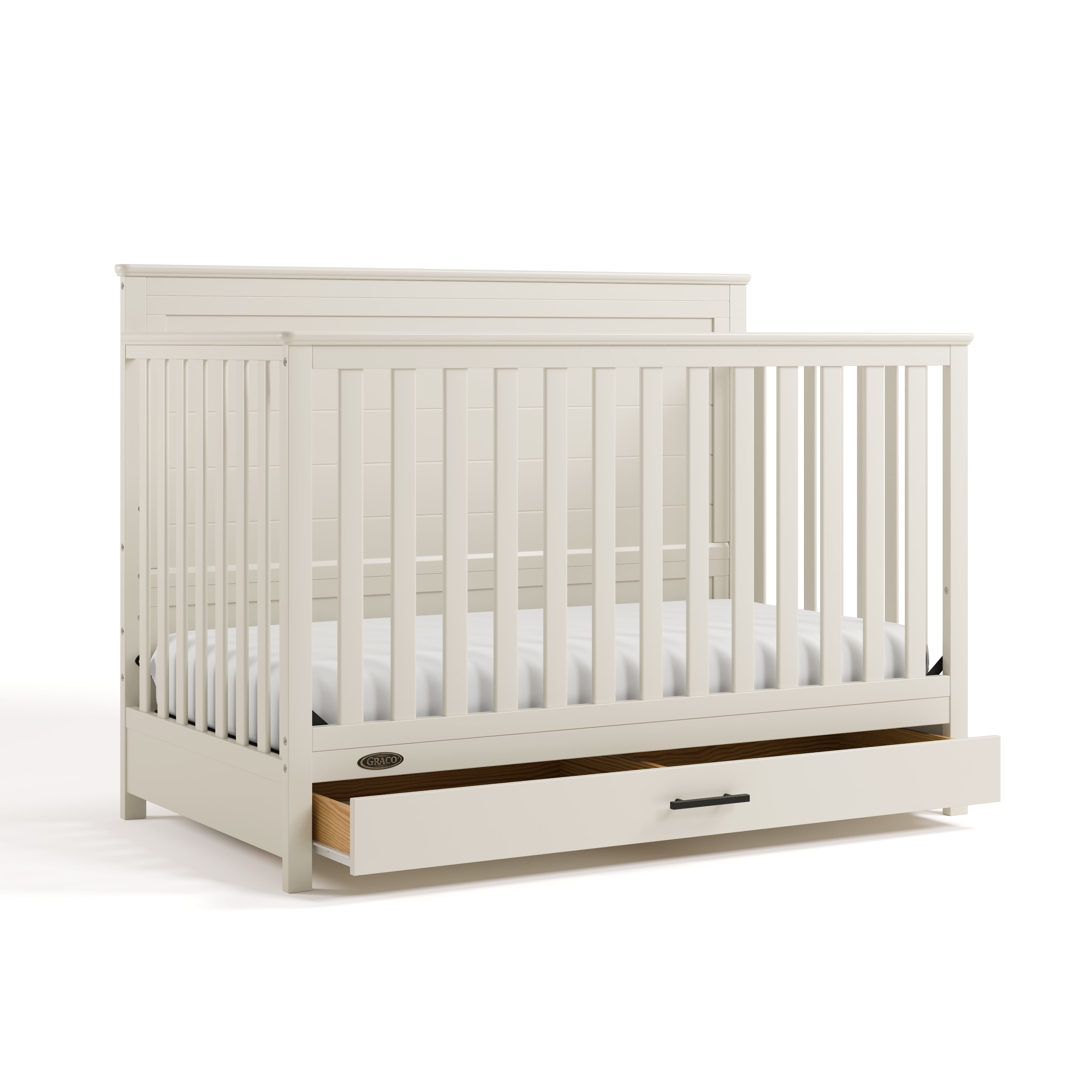 Graco Tristan Convertible Baby Crib with Drawer, Frosted Oat - Walmart.com