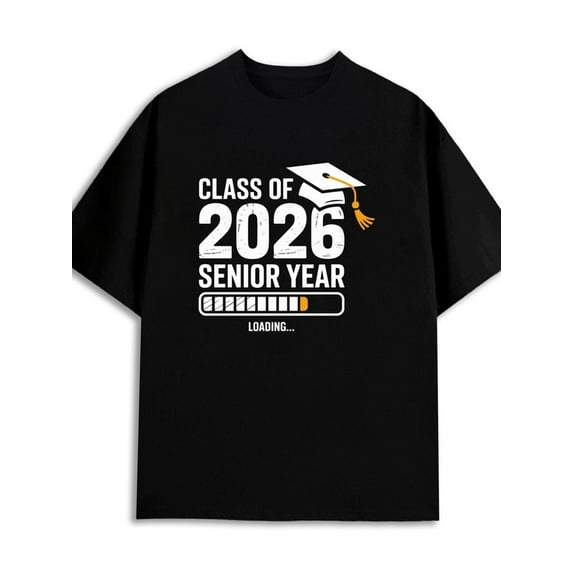Grad 2026 Loading funny humor plain t shirts for men 180G 100% Cotton ...