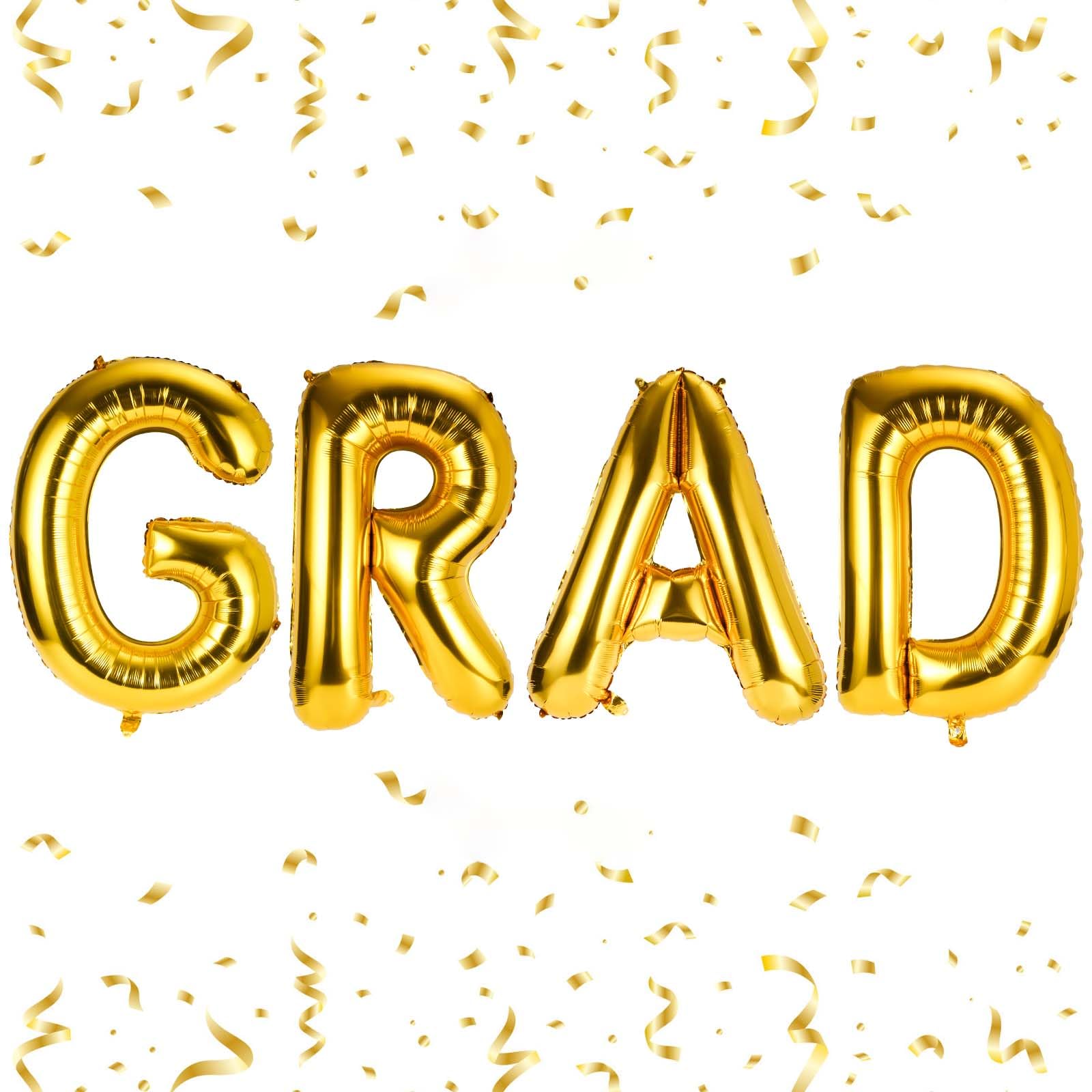 Grad Balloons Set, 40in SSF20 Foil Graduation Balloons Large Congrats ...