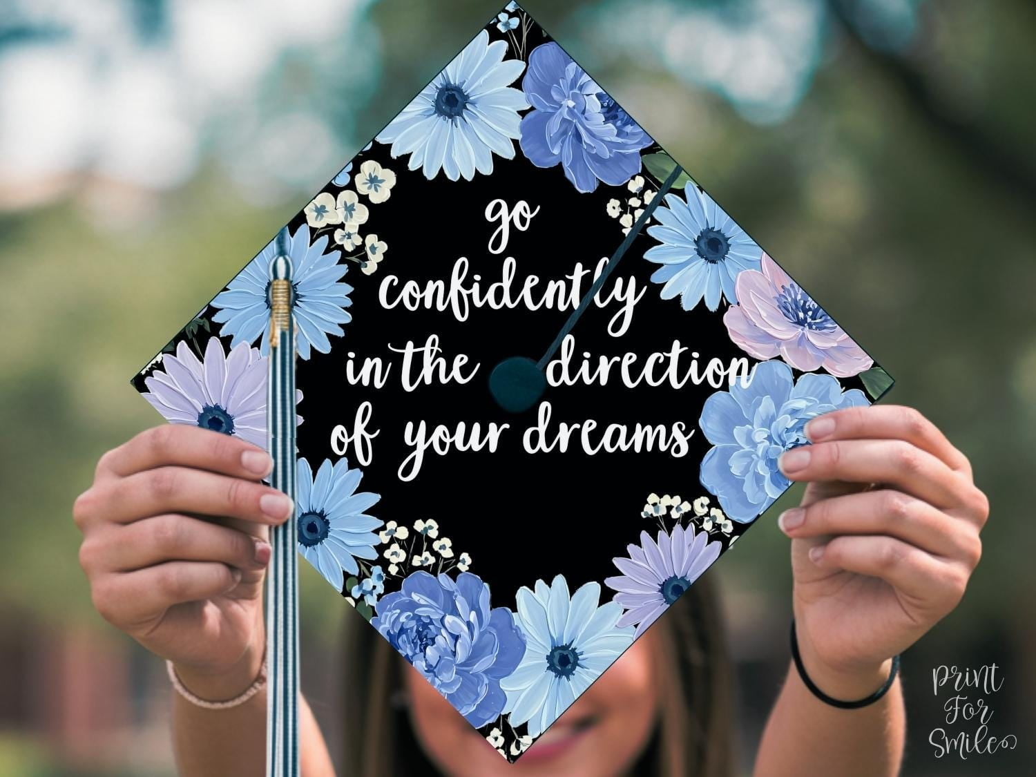 Grad Cap Topper, Go Confidently In The Direction Of Your Dreams ...