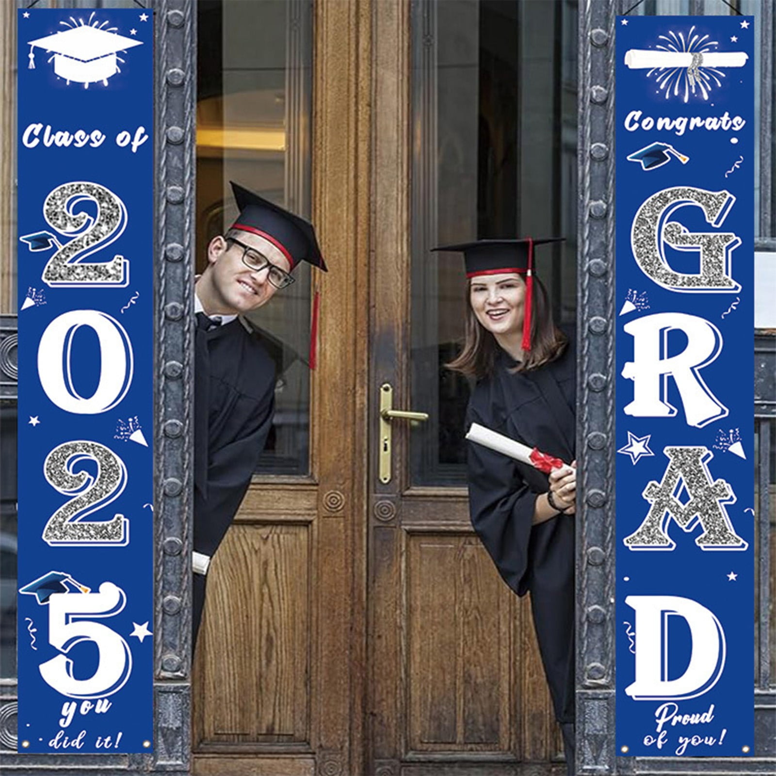 Grad Gifts! Boovnll Graduation Banner, Large Gold Glitter Graduation ...