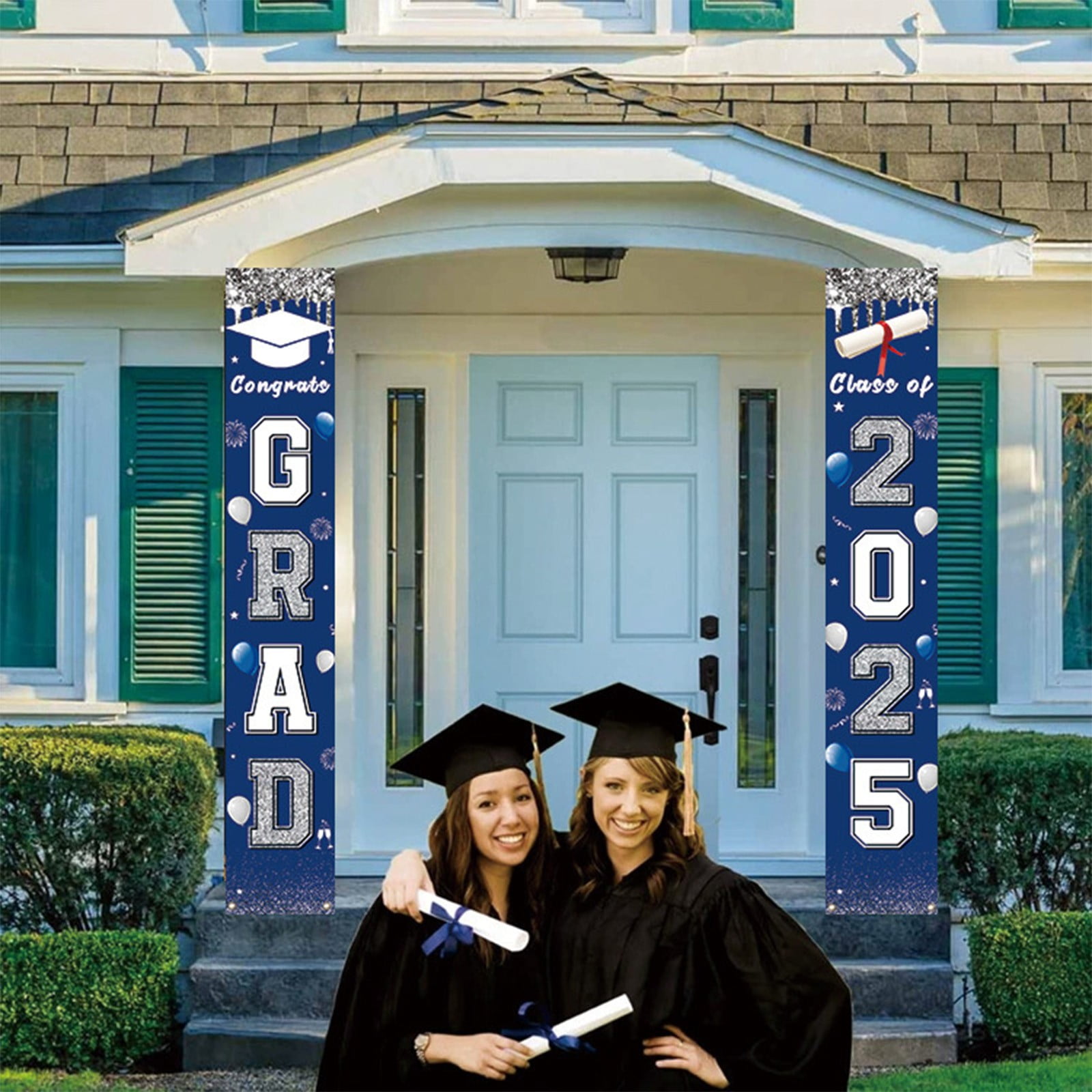 Grad Gifts! Boovnll Graduation Banner, Large Gold Glitter Graduation ...