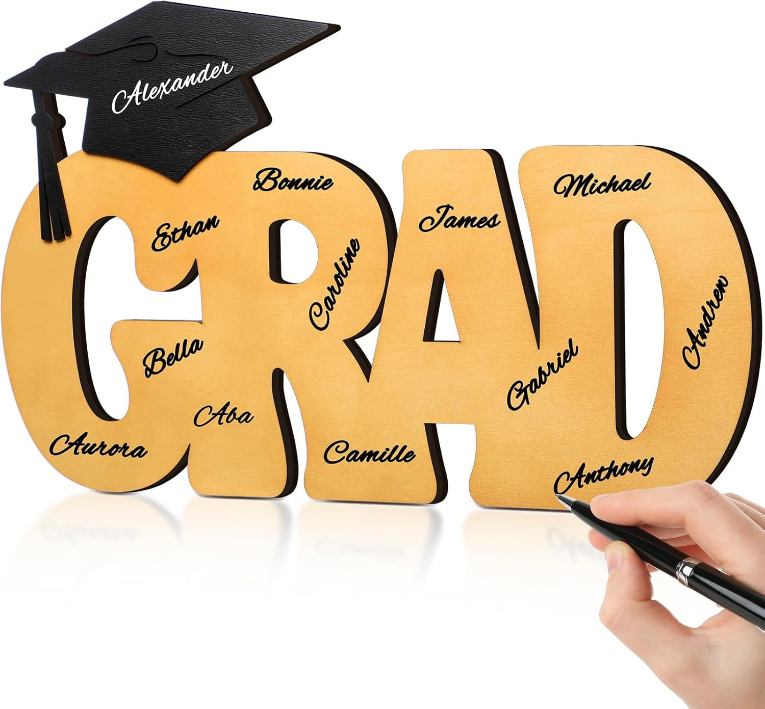 Grad Sign Wooden Graduation Signature Board Sign Class of 2025 ...