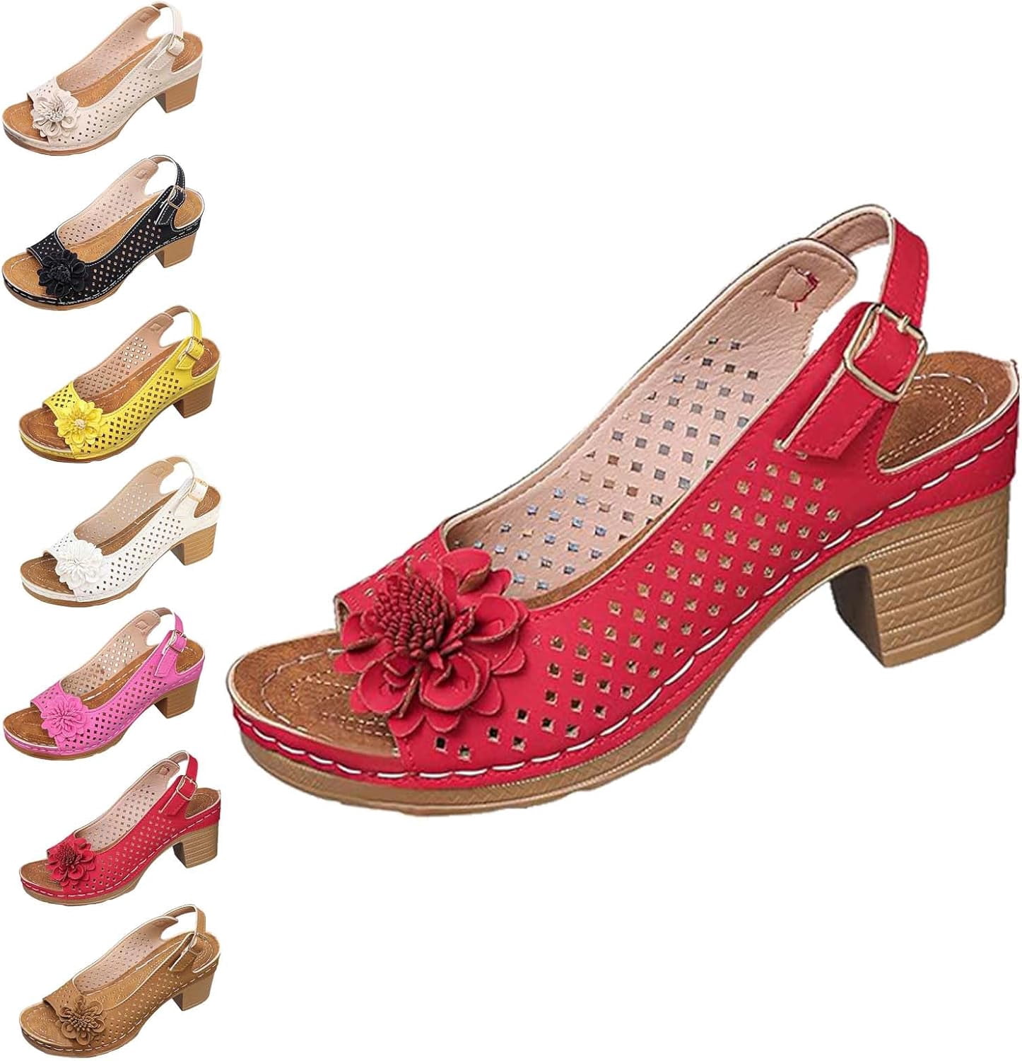 Graddi Archcare Sandals, Graddi Arch Relief Women's Square Heel Buckle ...