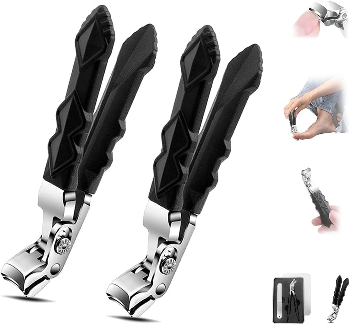 Graddi Orthoclip, Nail Clipper Set, Wide Jaw Thick Toenail Clippers ...