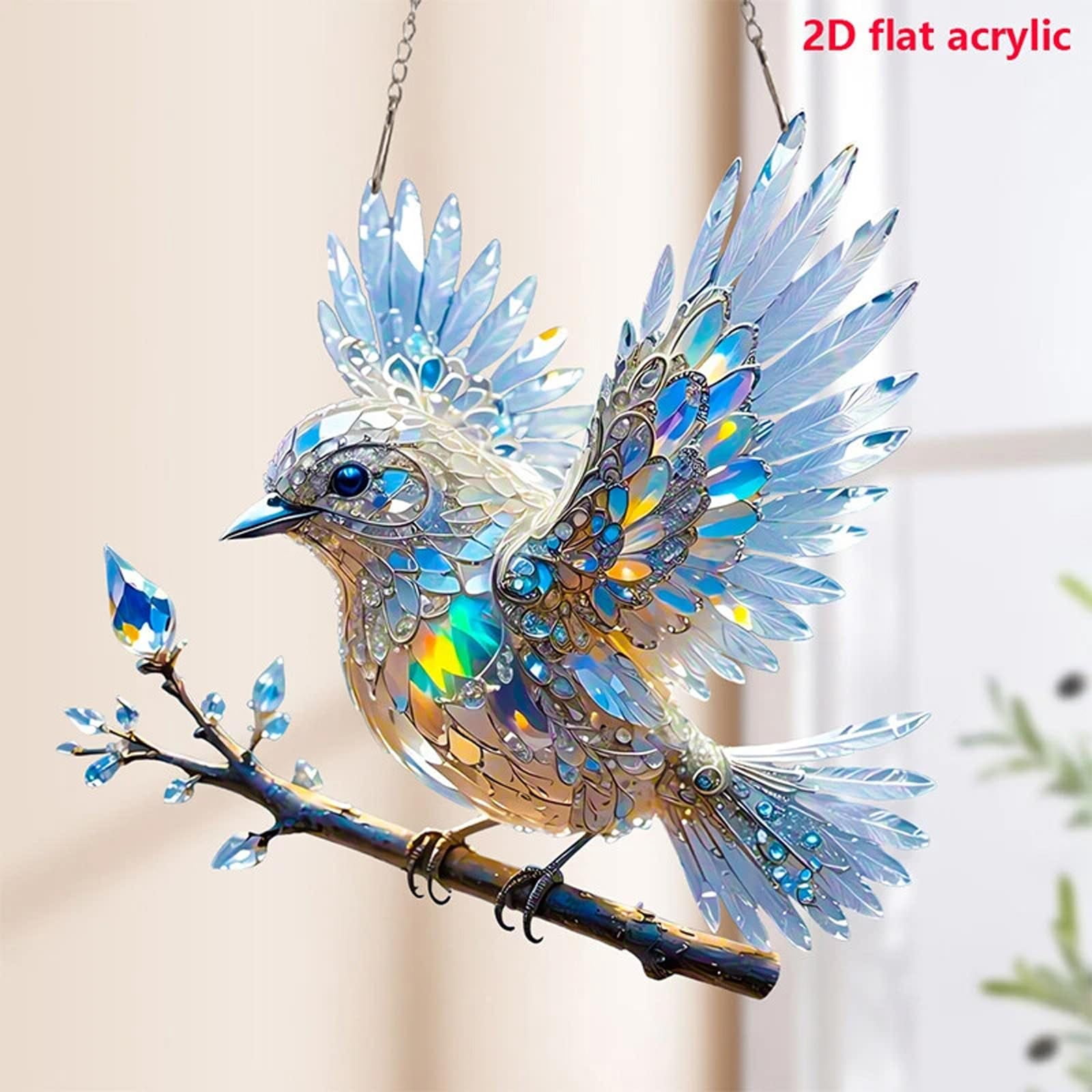 Graddi Spirit Bluebird, Olygee 8 Inches Crystal Sky Bluebird Stained ...