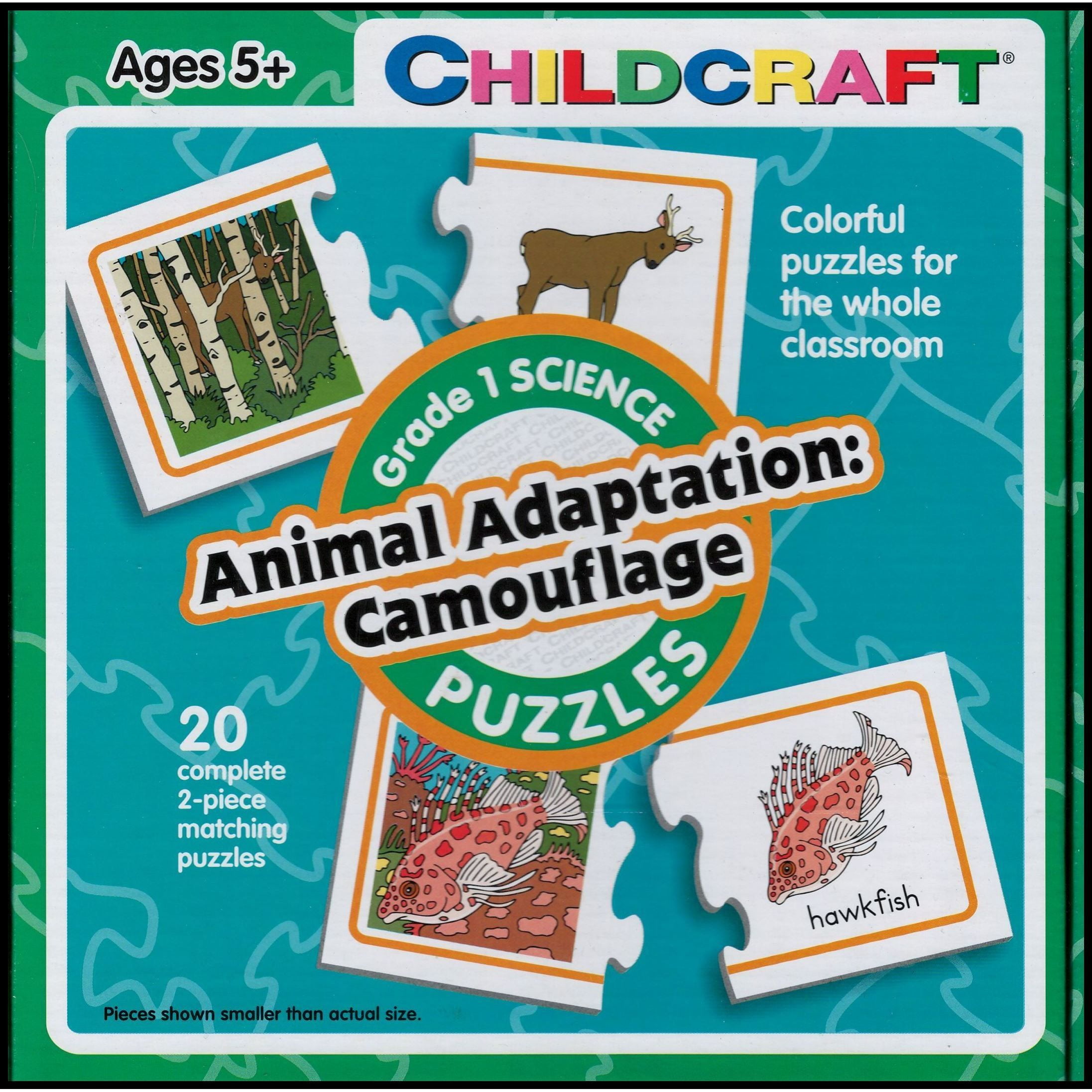 Grade 1 Science Puzzles - Animal Adaptation Camouflage - Walmart.com