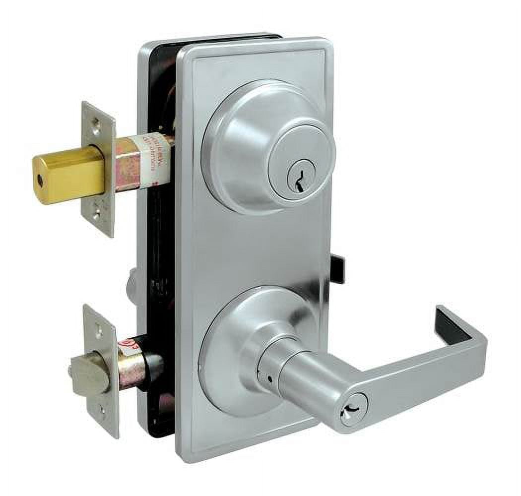 Grade 2 Interconnected Entry Lock w Clarendon Lever (Brushed Chrome ...