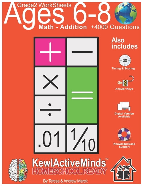 Grade 2 Worksheets - Math Addition, HomeSchool Ready +4000 Questions ...