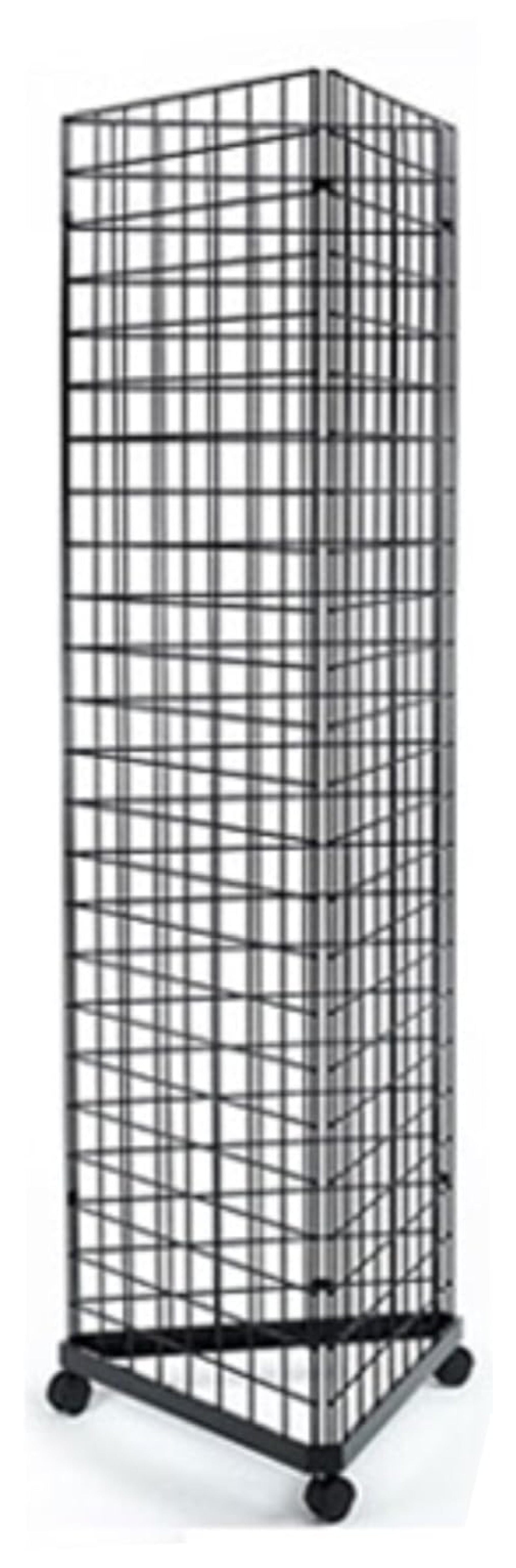 Grade 2' x 6' Foor Wire Grid Panel 3-Sided Tower Floorstanding Display ...