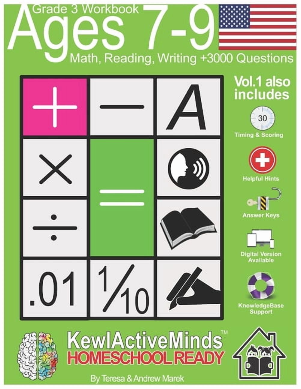 Grade 3 Worksheets - Homeschool Ready Grade 3, Ages 7-9 Math, Reading ...