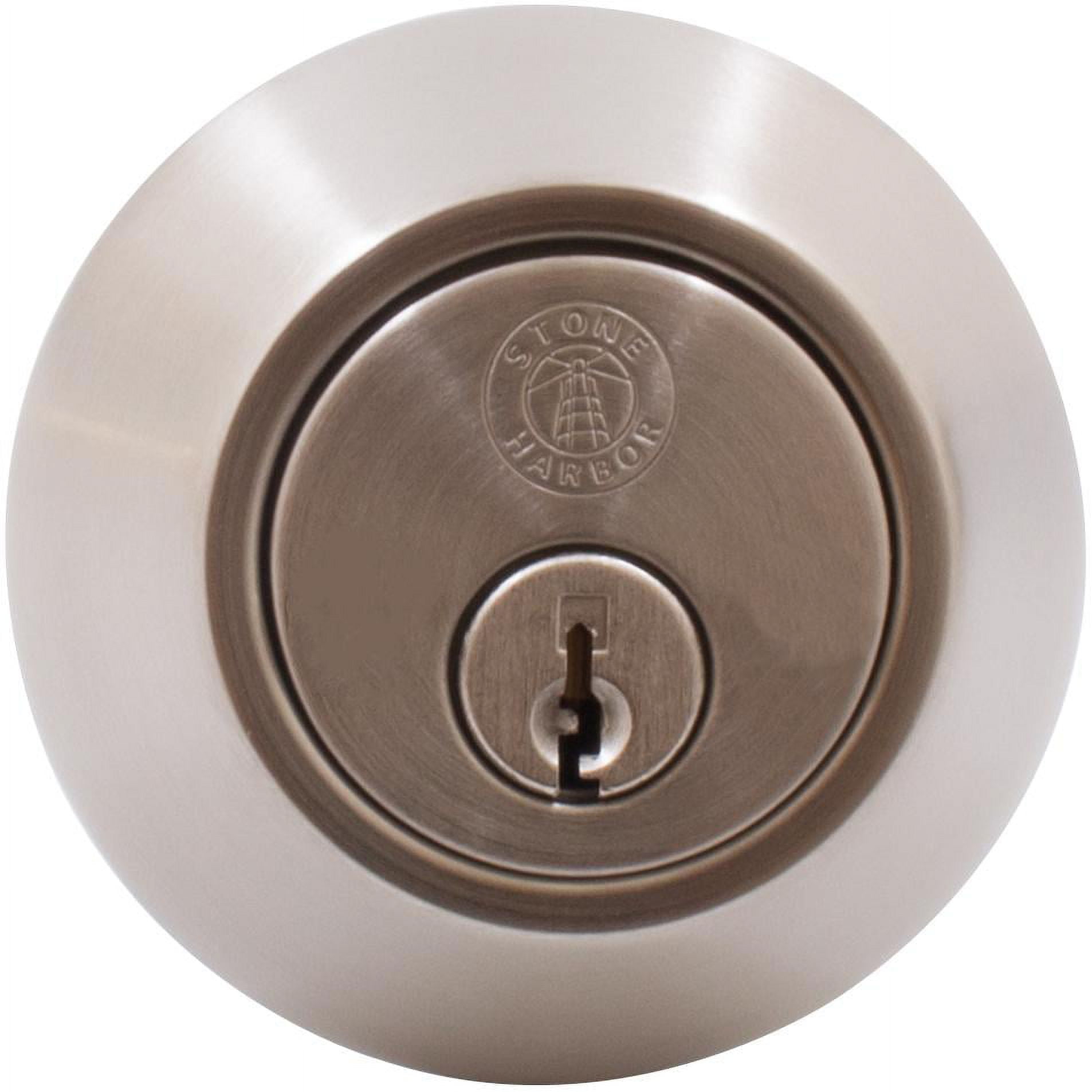 Grade 3 Deadbolt, Double Cylinder, SC Keyway, Satin Nickel by Stone ...