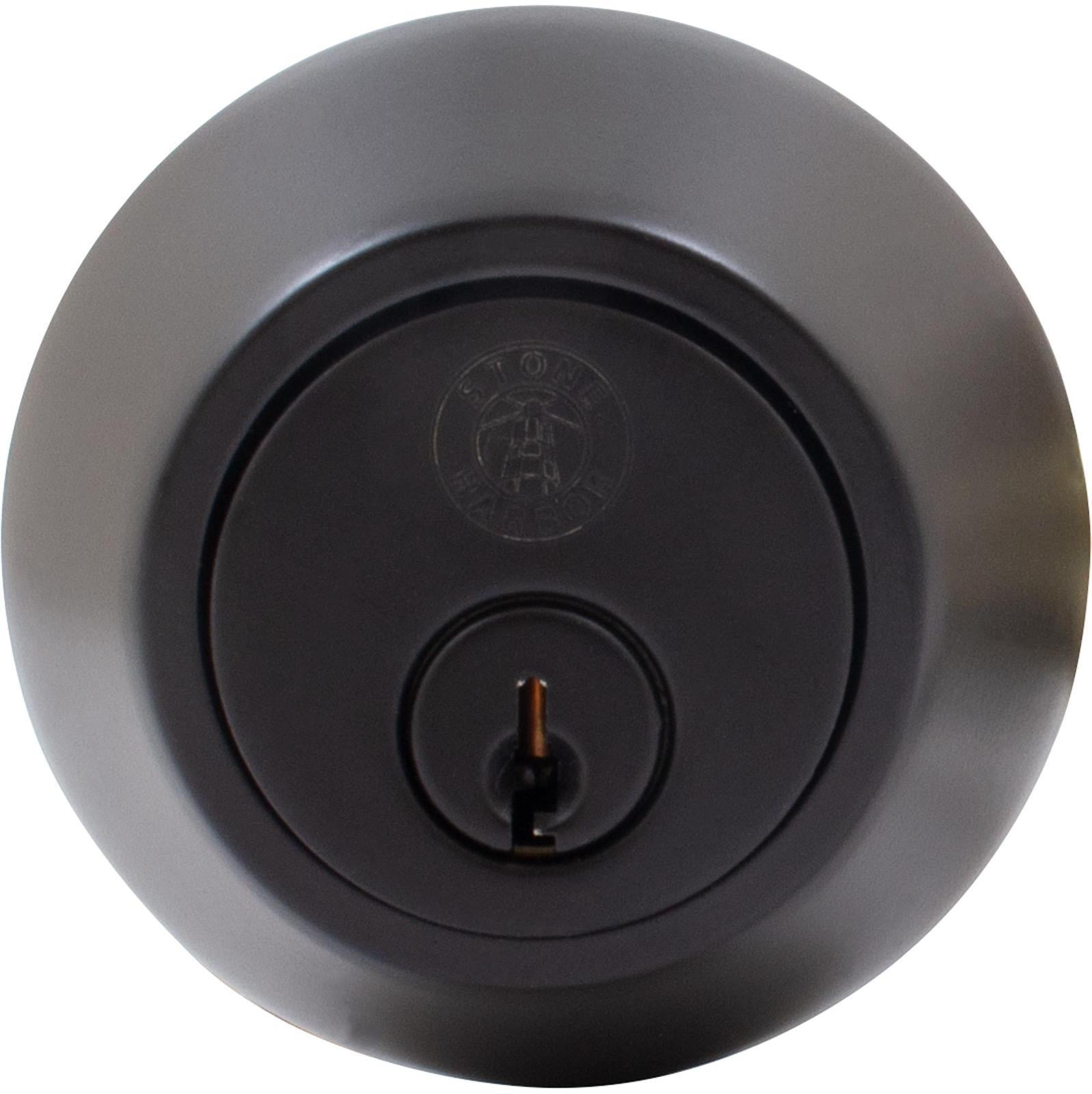 Grade 3 Deadbolt, Single Cylinder, KW Keyway, Matte Black by Stone ...