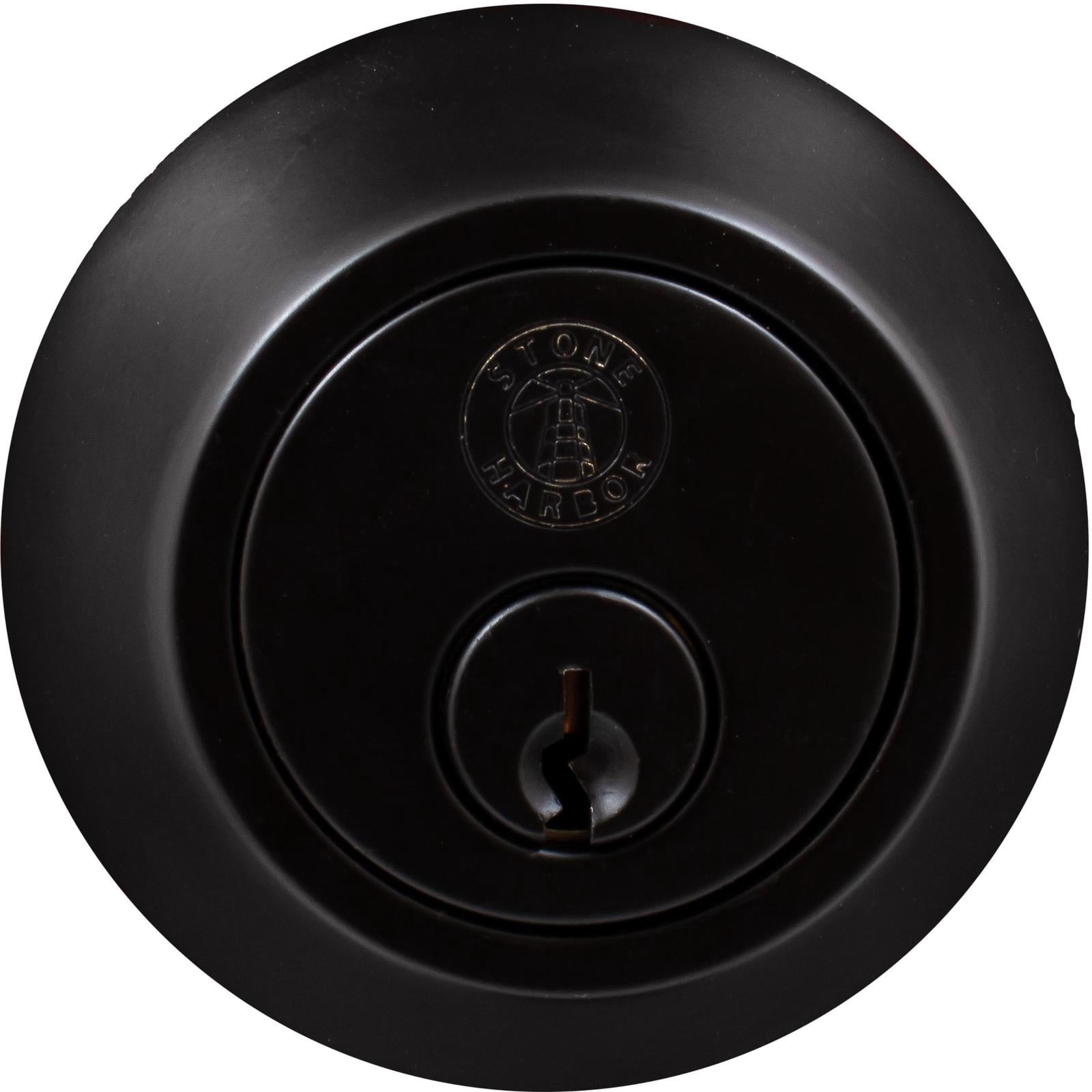 Grade 3 Deadbolt, Single Cylinder, SC Keyway, Matte Black by Stone ...