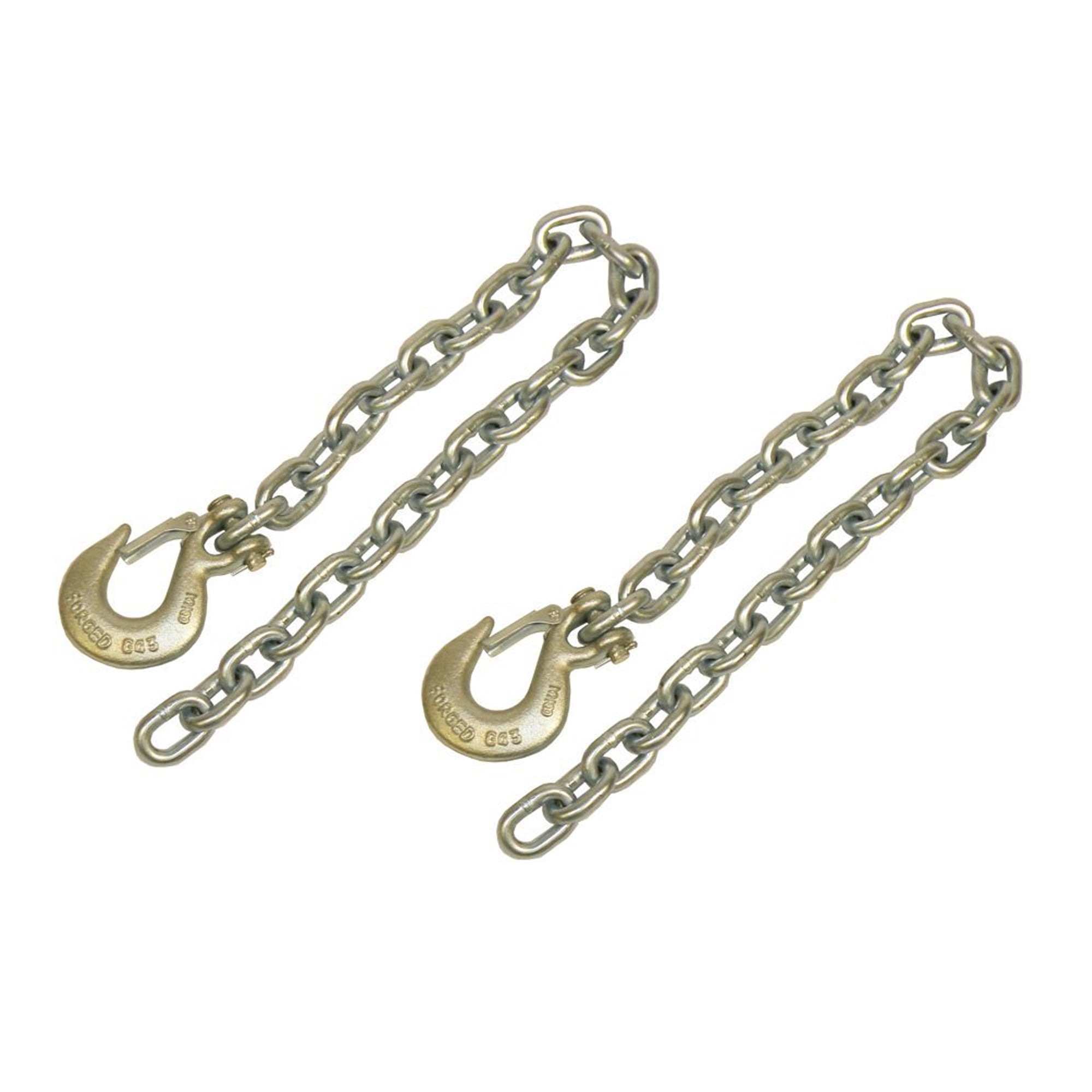 Grade 43 Heavy Duty Safety Chains with Latching Hooks - Pair - Walmart.com