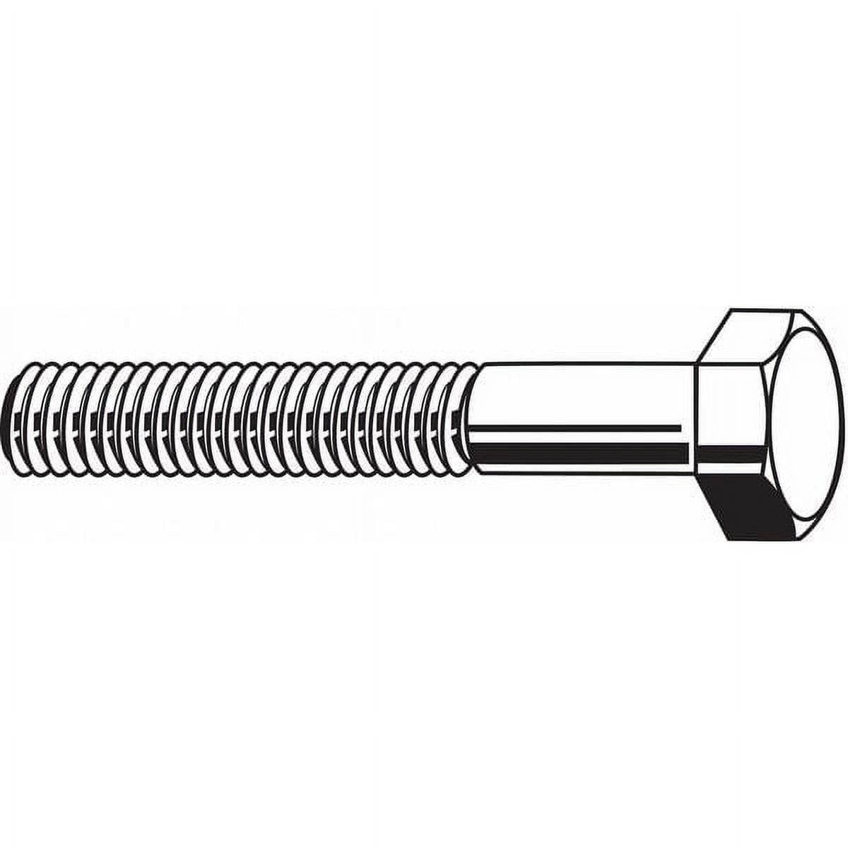 Grade 5, 7/16"-14 Hex Head Cap Screw, Zinc Plated Steel, 6 in L, 5 PK ...