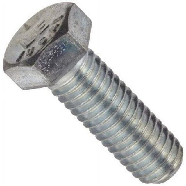 Grade 5 Steel Hex Bolt, Zinc Plated Finish, Threads, Meets ASME B18.2.1 ...