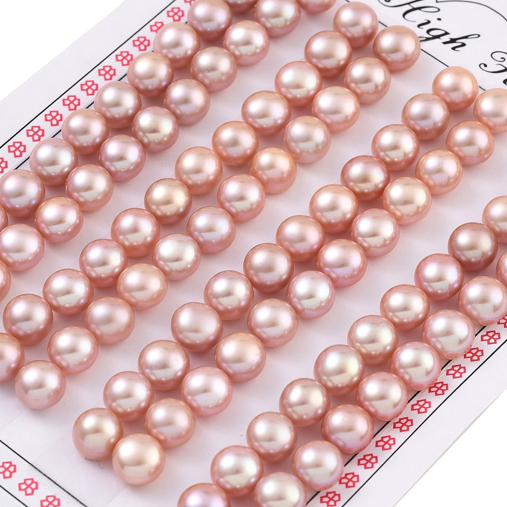 Grade 6A Natural Cultured Freshwater Pearl Beads Half Drilled Half ...