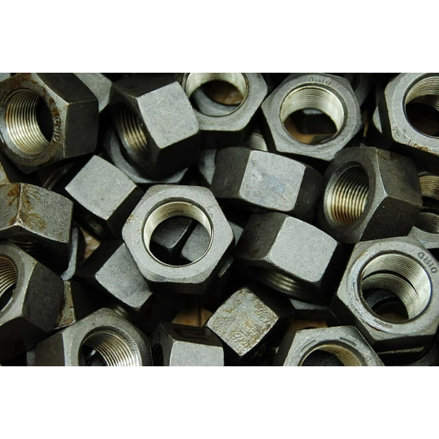 Grade 8 Finish Nuts 1-1/4-12 Plain Finish Unplated 1-1/4-12 Pitch ...