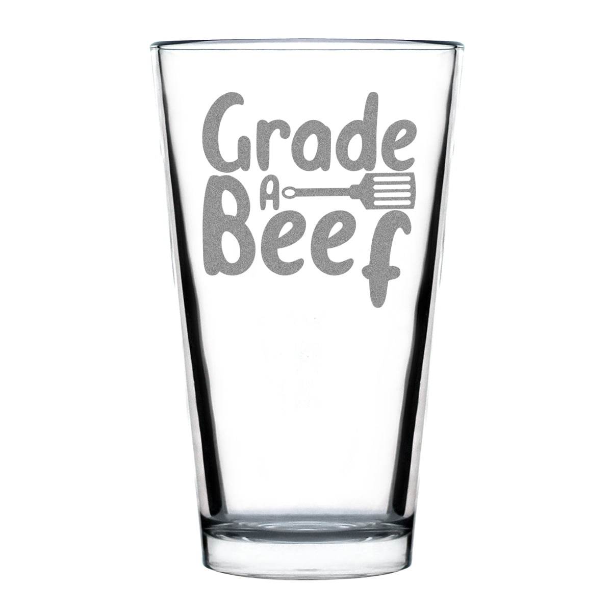 Grade A Beef Engraved Pint Glass, Perfect for BBQ Lovers, Hand Etched ...