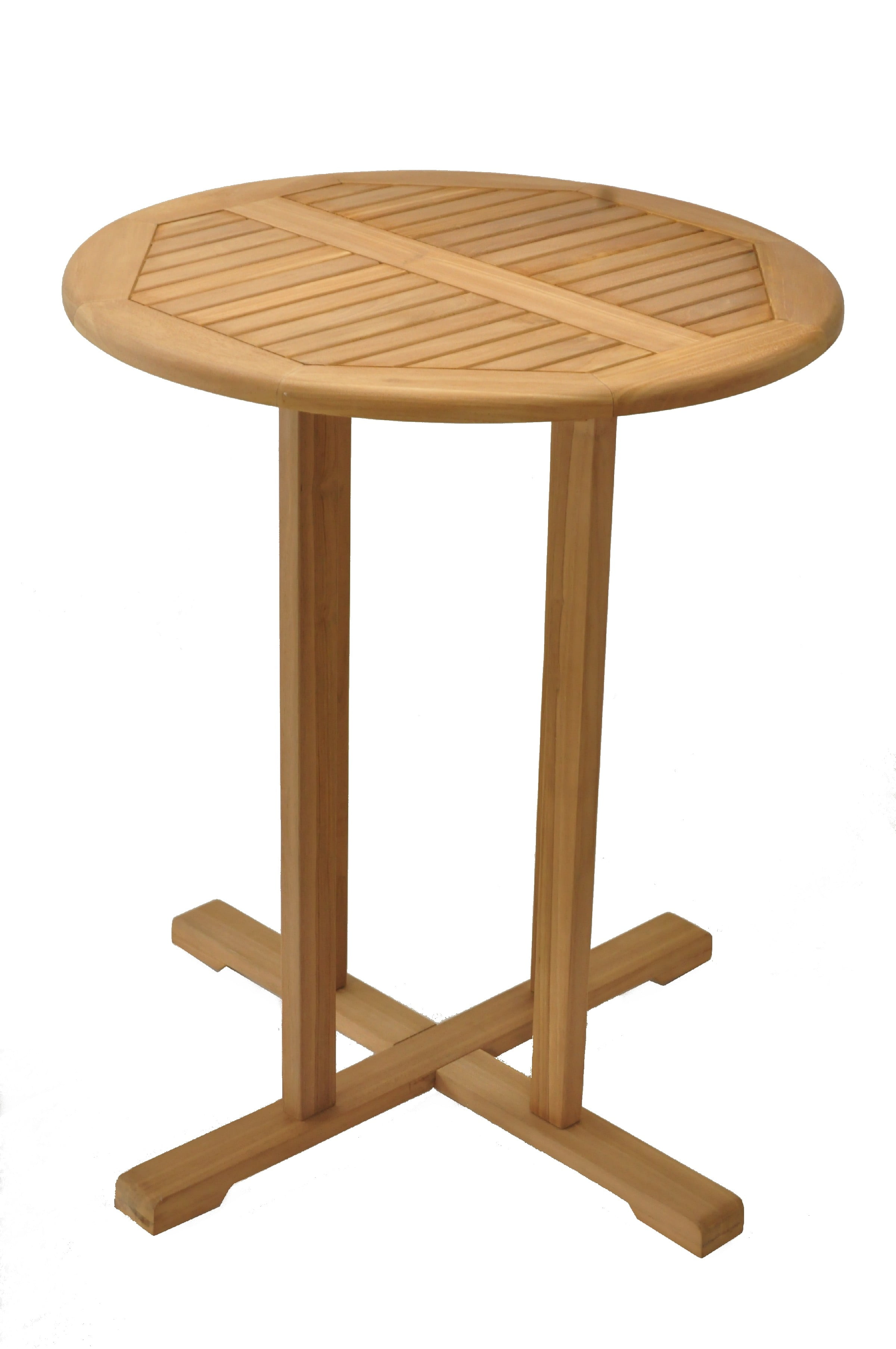 Grade-A Teak Wood 36" Round Bar Table - Walmart.com