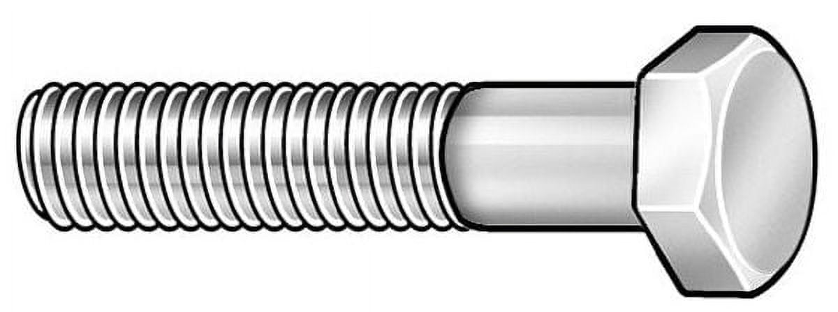 Grade A307, 1/4"-20 Hex Head Cap Screw, Zinc Plated Steel, 1-3/4 in L ...