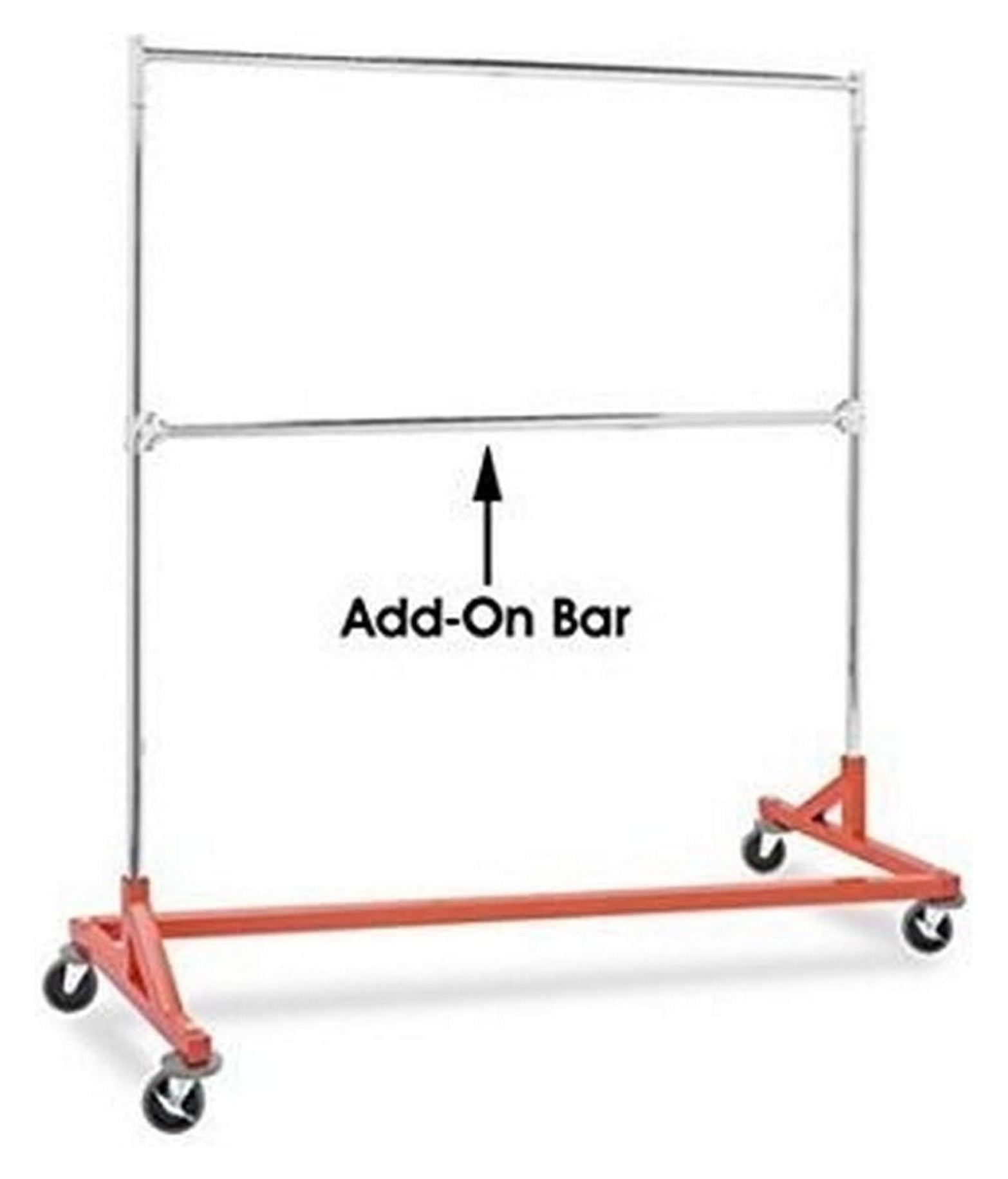 Grade Double Bar Rolling Z Rack with Nesting Orange Base - Walmart.com