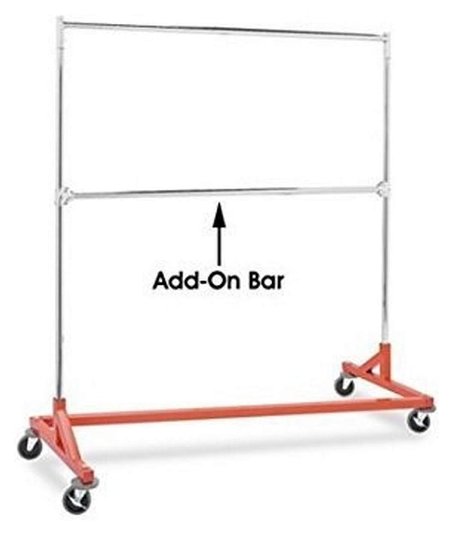 Grade Double Bar Rolling Z Rack with Nesting Orange Base - Walmart.com