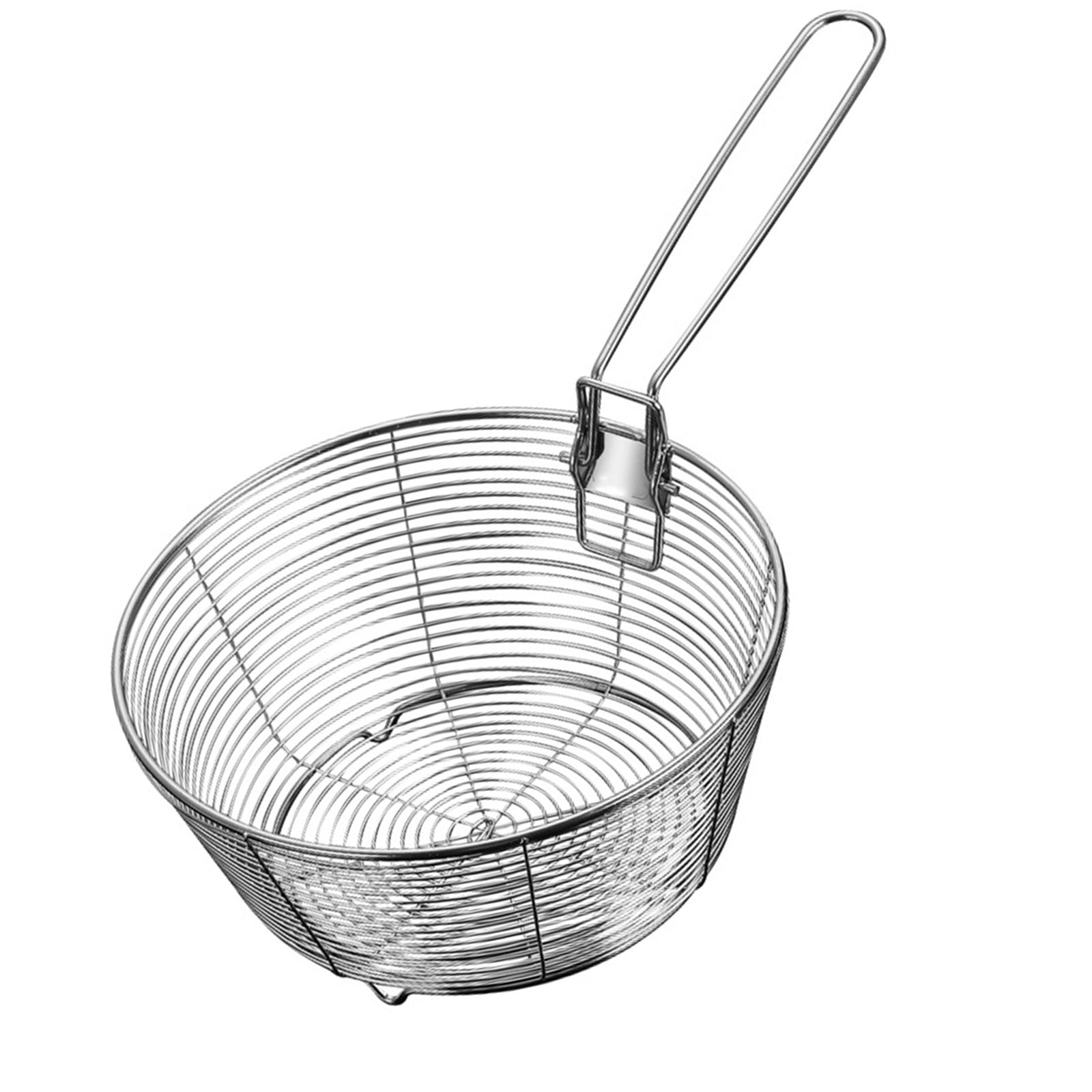 Grade Round Fry Basket With Ergonomic Handle For Frying Noodles And ...