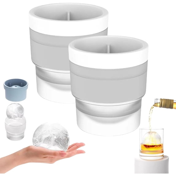 Grade Stackable Slow Melting DIY Ice Ball for , Ice Cube Mold, 2.5 Inch ...