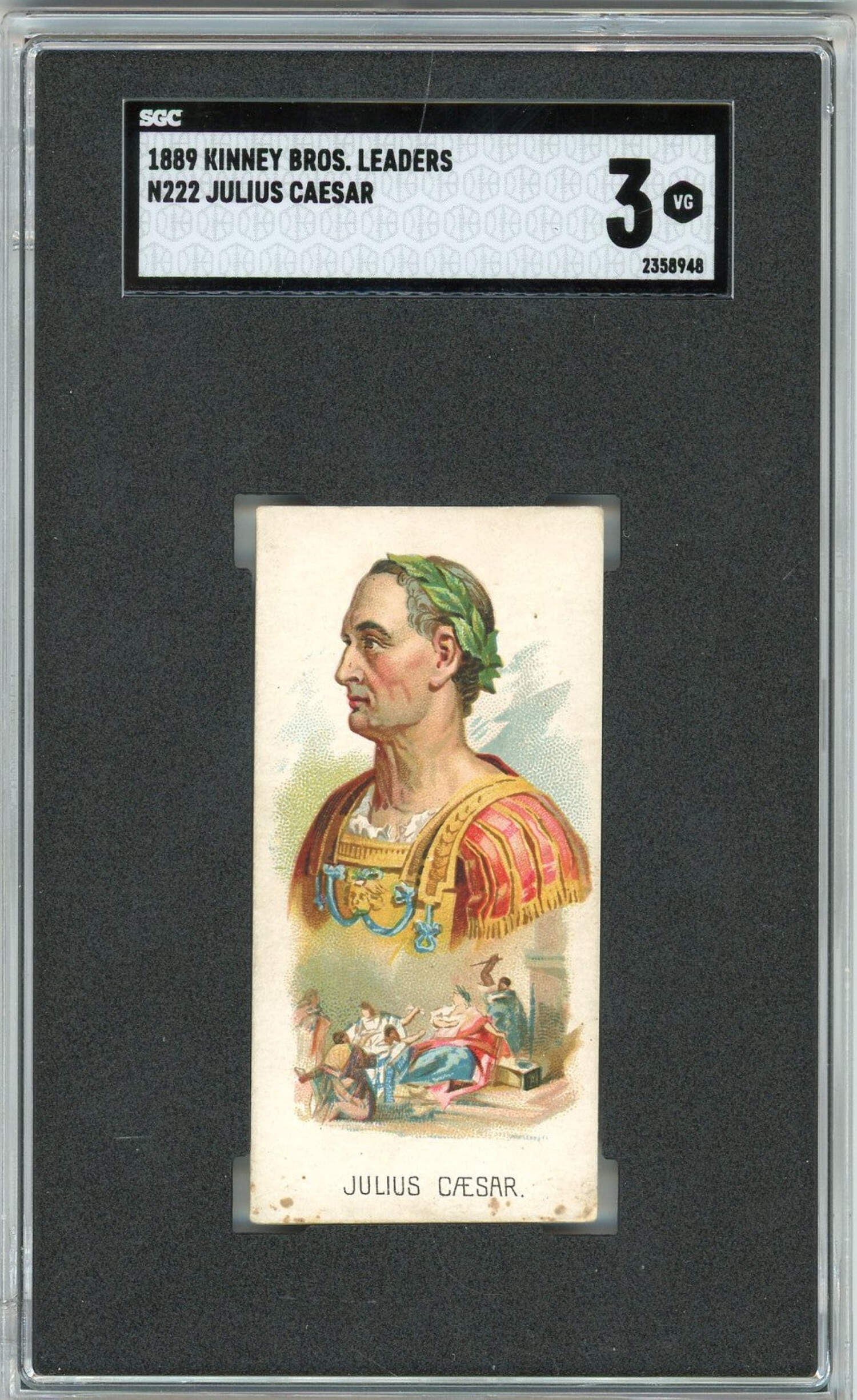 Graded 1889 N222 Kinney Bros. Leaders Julius Caesar #N222 Baseball ...