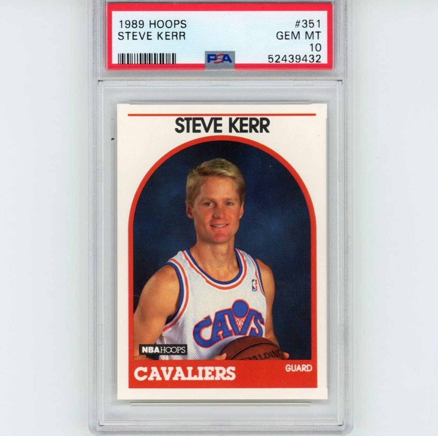 Graded 1989-90 Hoops Steve Kerr #351 Rookie RC Basketball Card PSA 10 ...