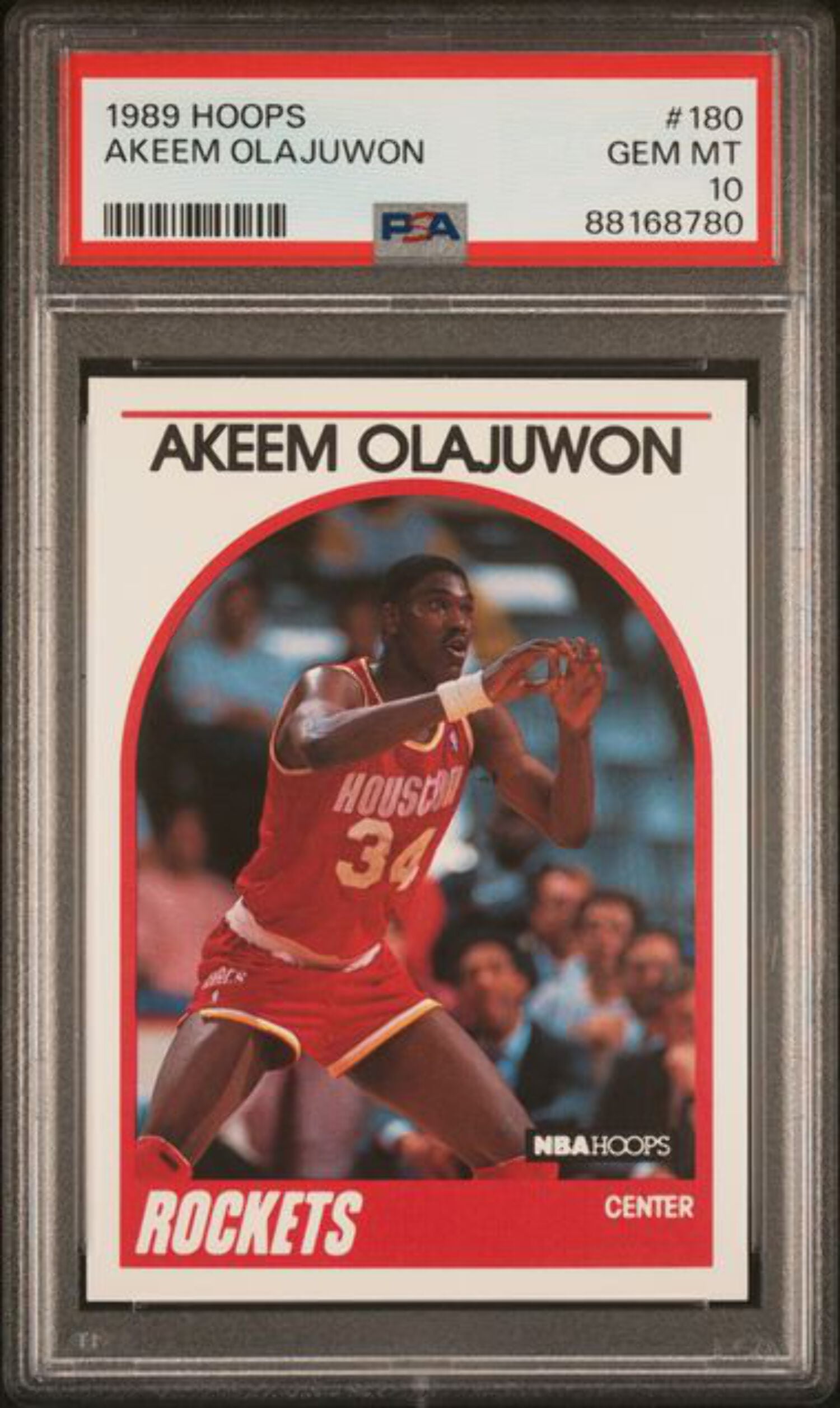 Graded 1989 Hoops Hakeem Akeem Olajuwon #180 Basketball Card PSA 10 Gem ...