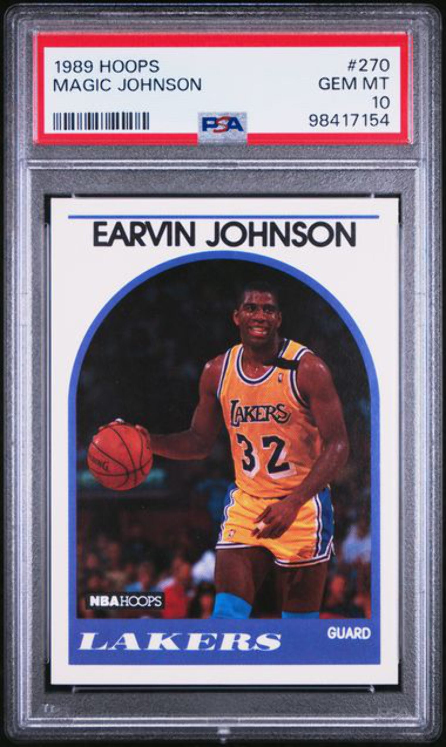 Graded 1989 Hoops Magic Johnson #270 Basketball Card PSA 10 Gem Mint ...