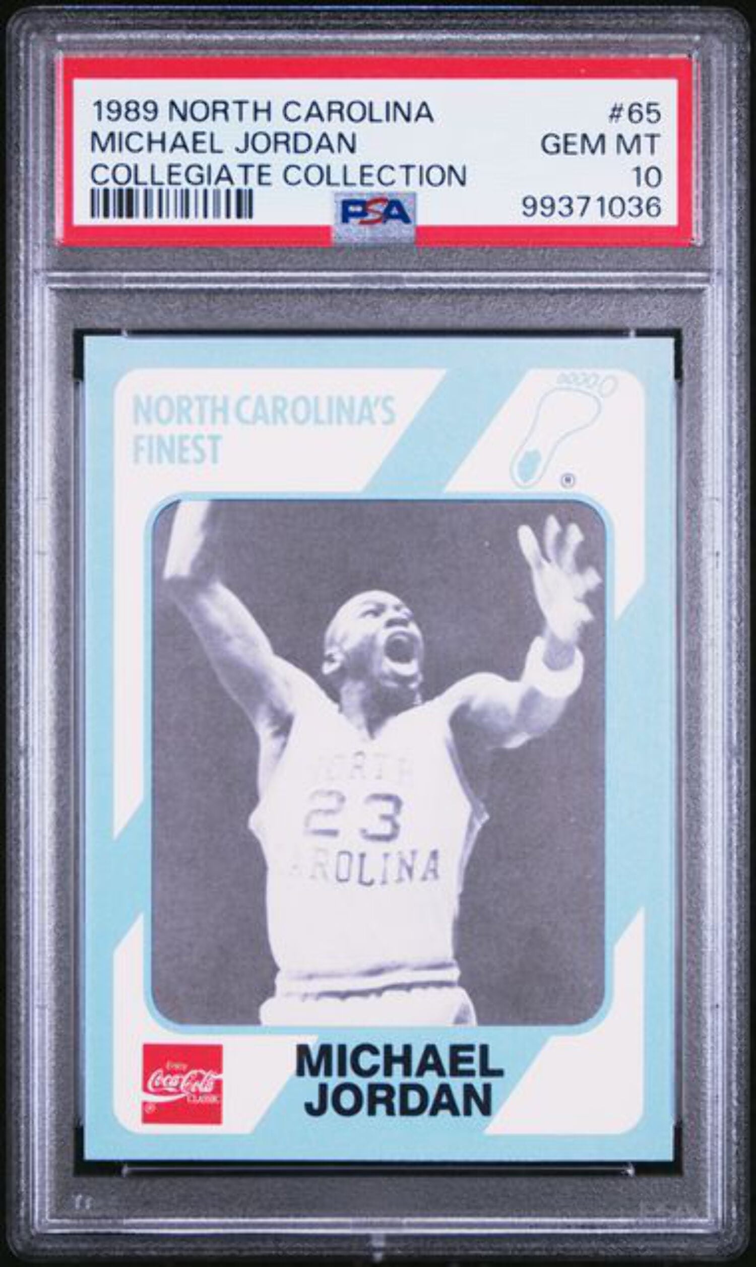 Graded 1989 North Carolina Collegiate Collection Michael Jordan #65 ...